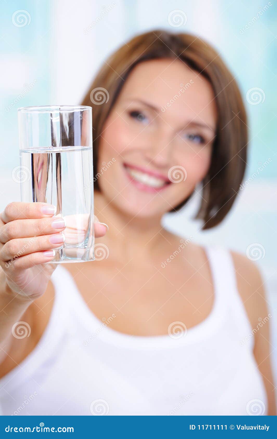 Woman Holds Glass of Clean Water Stock Image - Image of beverage ...