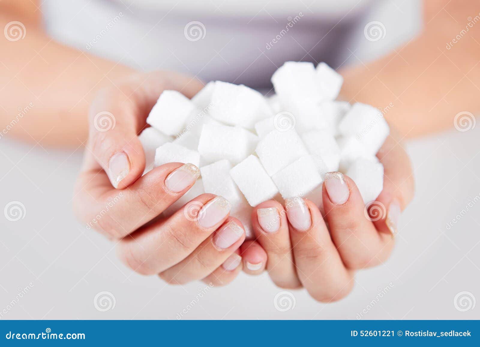 Woman Holds in Hands of Sugar Cubes Stock Image - Image of detail, hold ...
