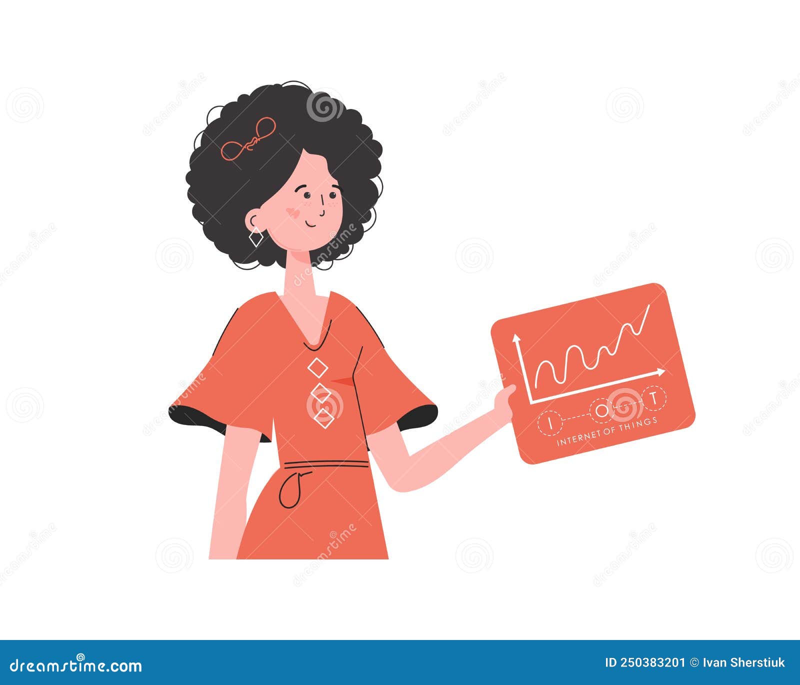 A Woman Holds A Panel With Analyzers And Indicators In Her Hands ...