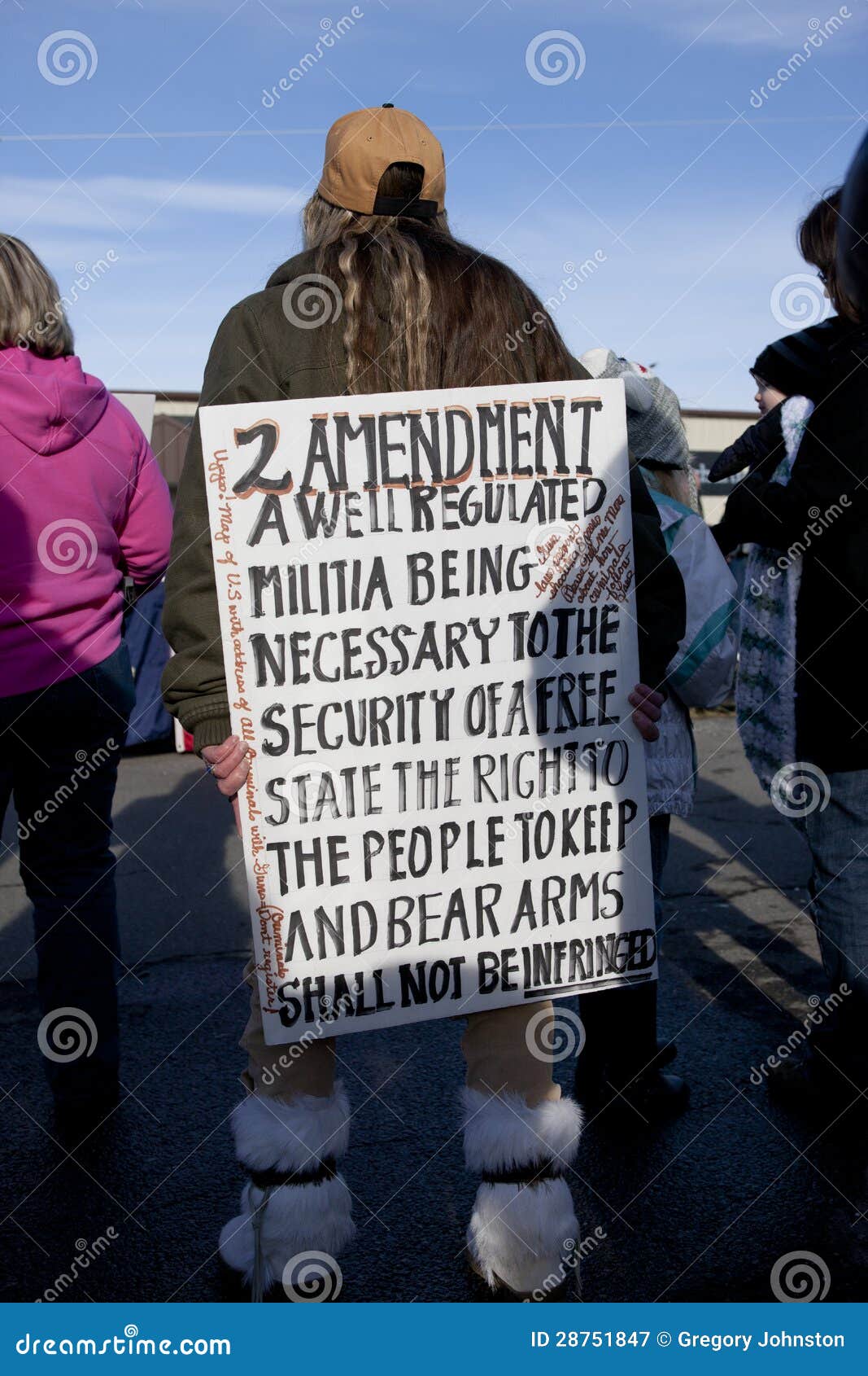 Woman holds rally sign. editorial photography. Image of protest - 28751847