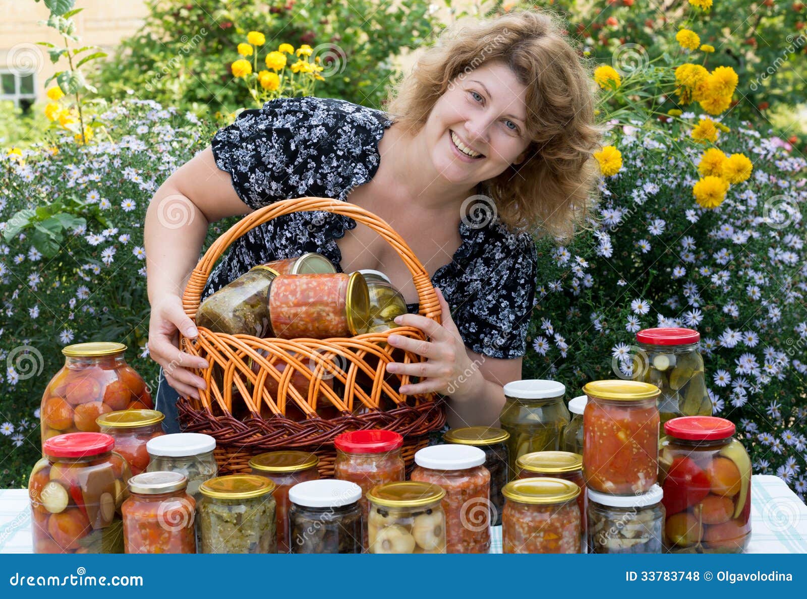 Woman with home canning stock photo. Image of cucumbers - 33783748