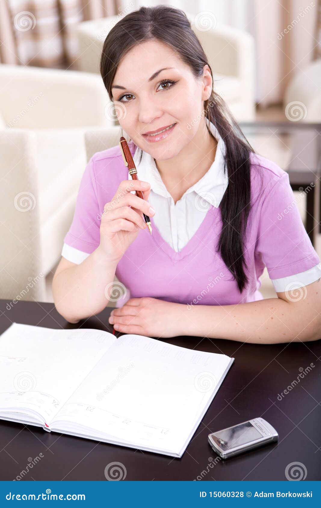 Woman at Home Looking for a Job Stock Photo - Image of female, phone ...