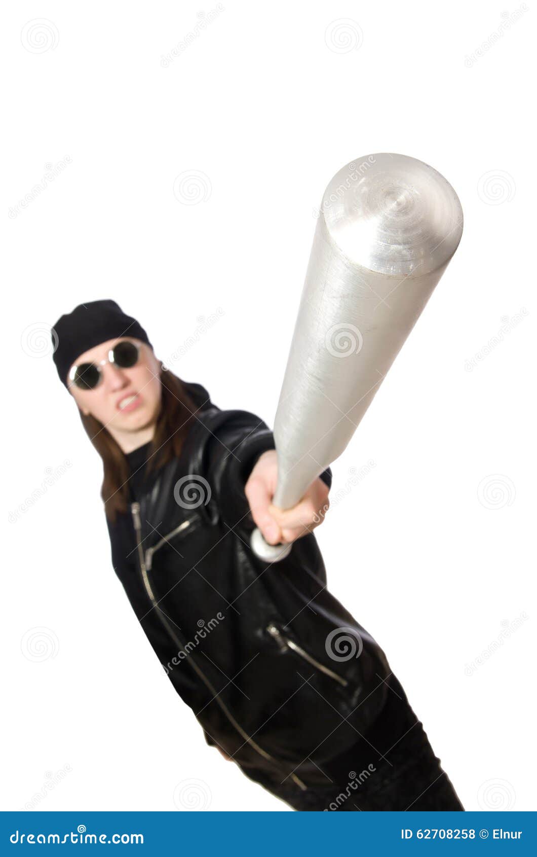 Woman Hooligan Isolated on the White Stock Photo - Image of aggression ...