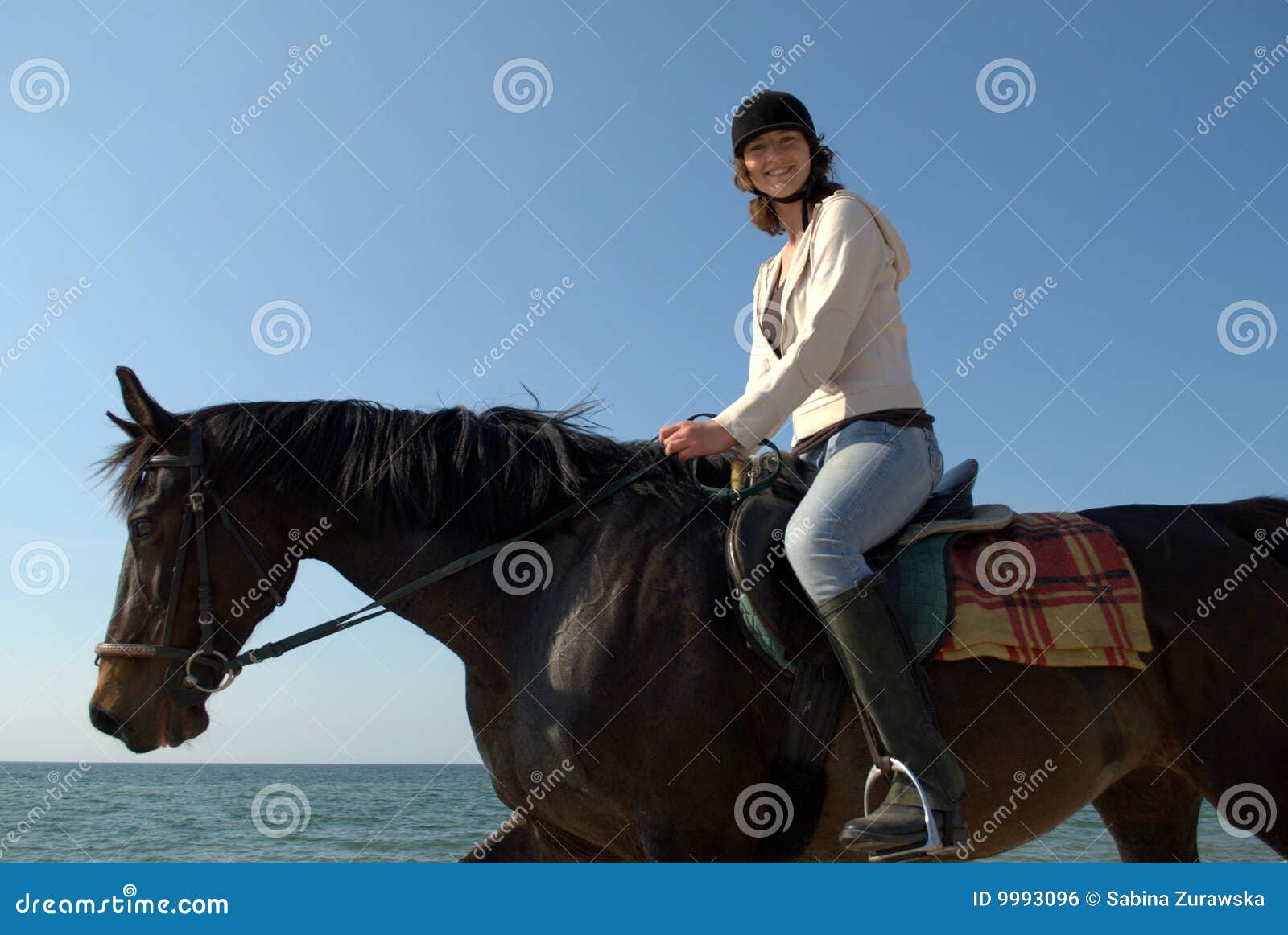 Woman Horseback Riding On The Beach Royalty Free Stock Image - Image ...