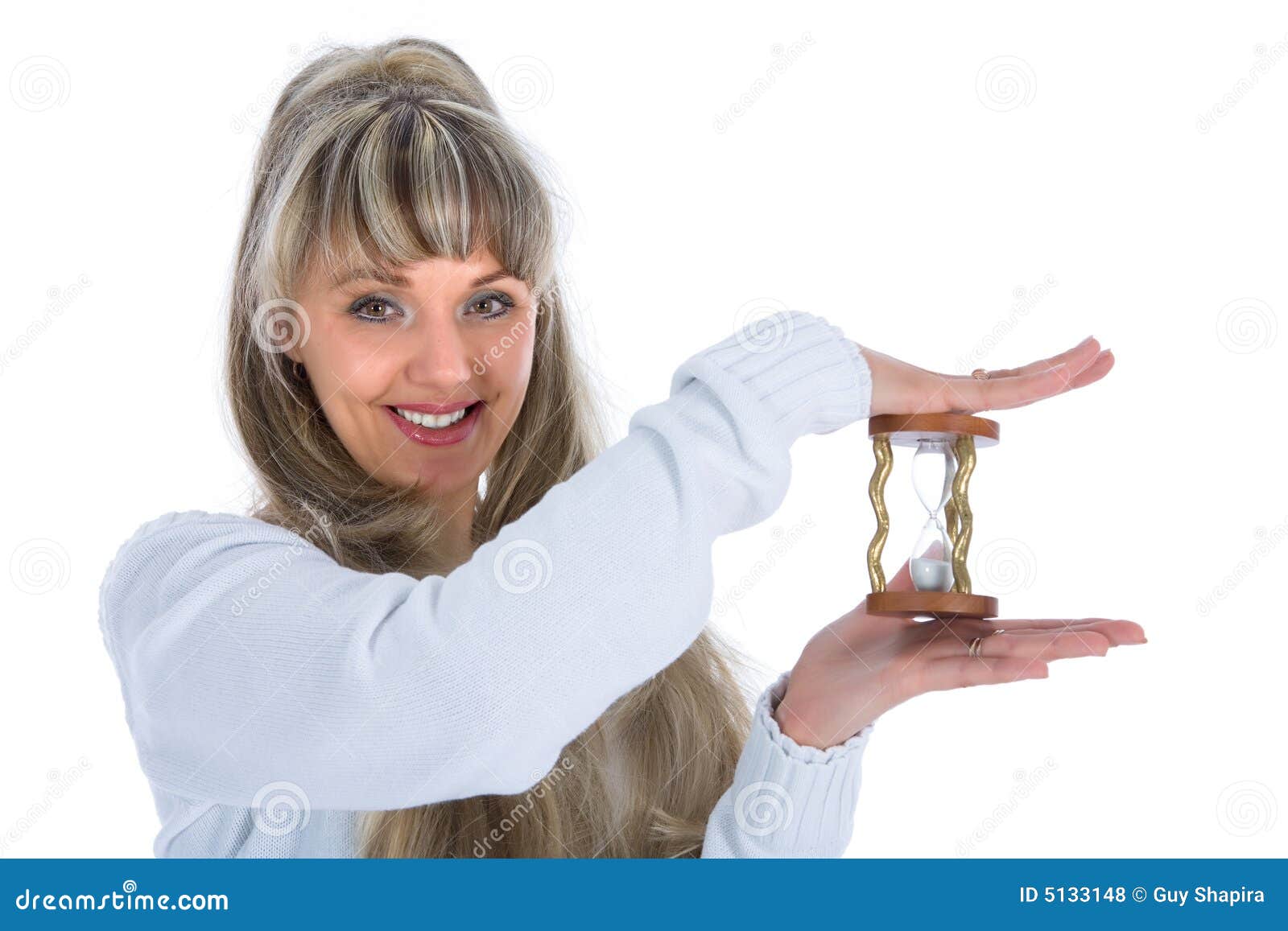 Woman And Hourglass Picture. Image: 5133148