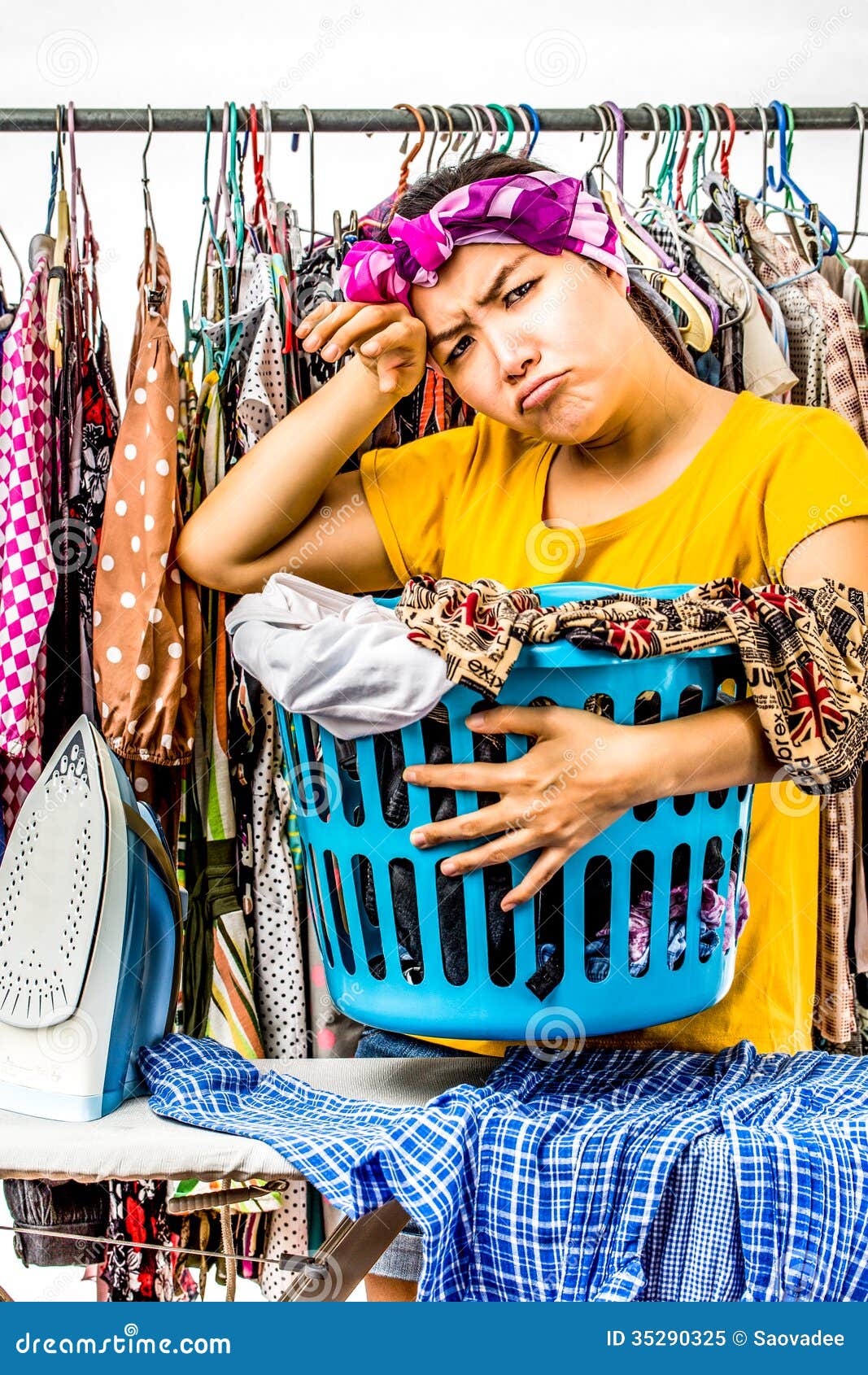 Woman and housework stock image. Image of asian, routine - 35290325