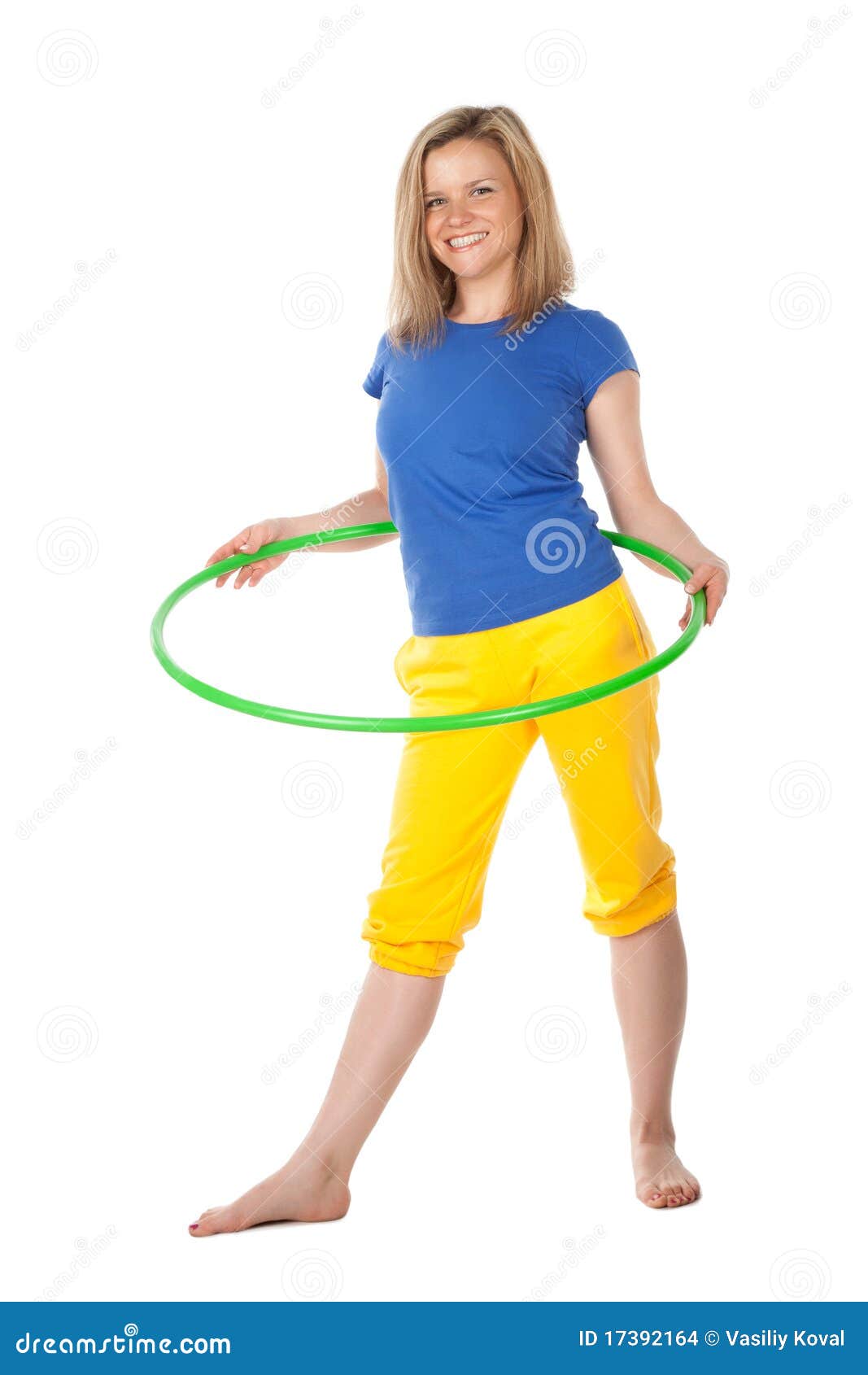Woman with hula hoop stock photo. Image of athletic, ring - 17392164