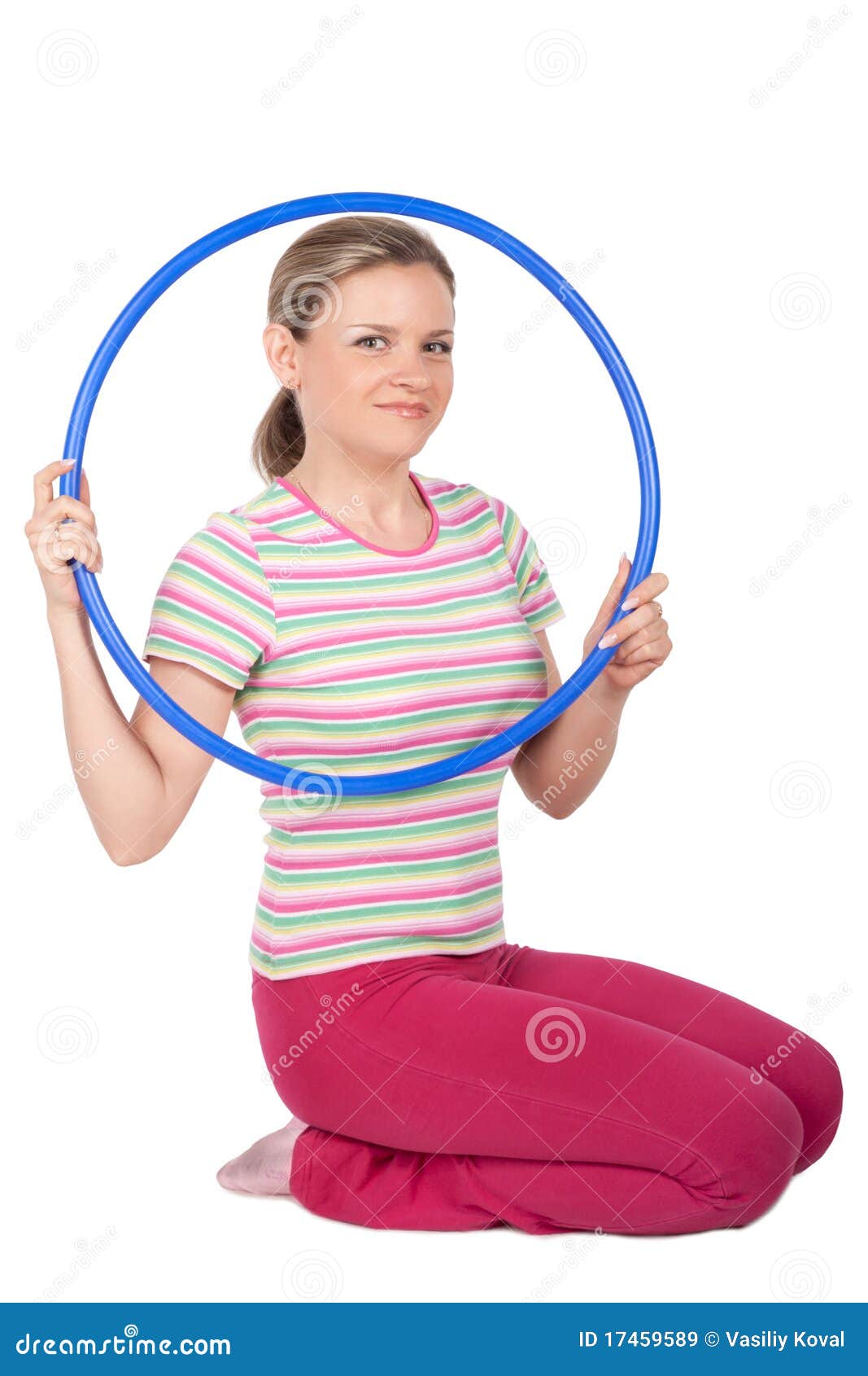 Woman with hula hoop stock image. Image of girl, body - 17459589