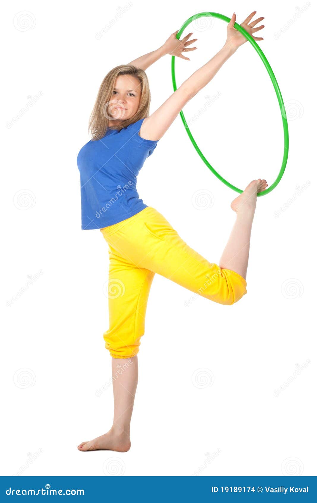 Woman with hula hoop stock photo. Image of caucasian - 19189174