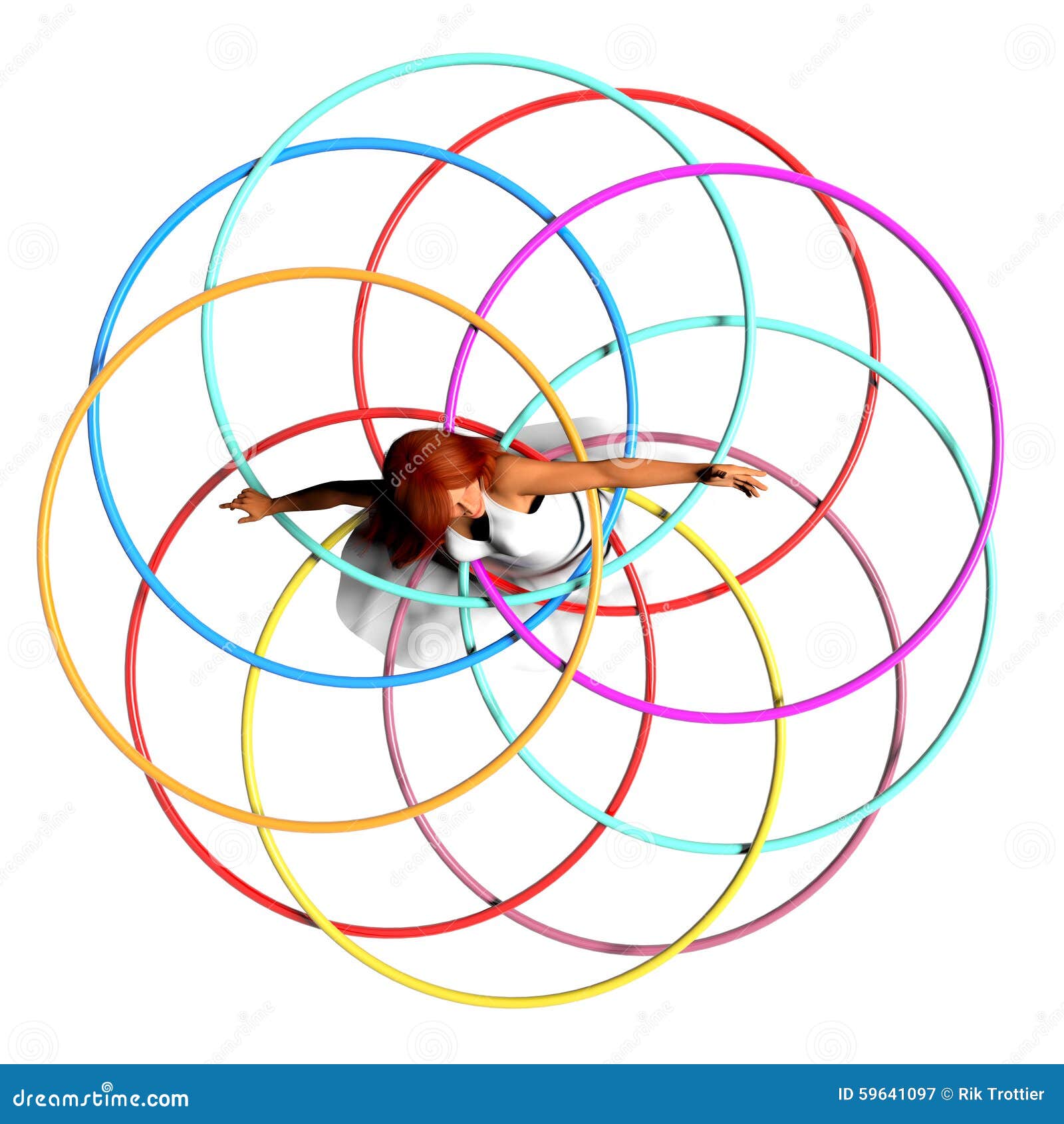 Woman With Hula Hoops Royalty-Free Stock Photography | CartoonDealer ...