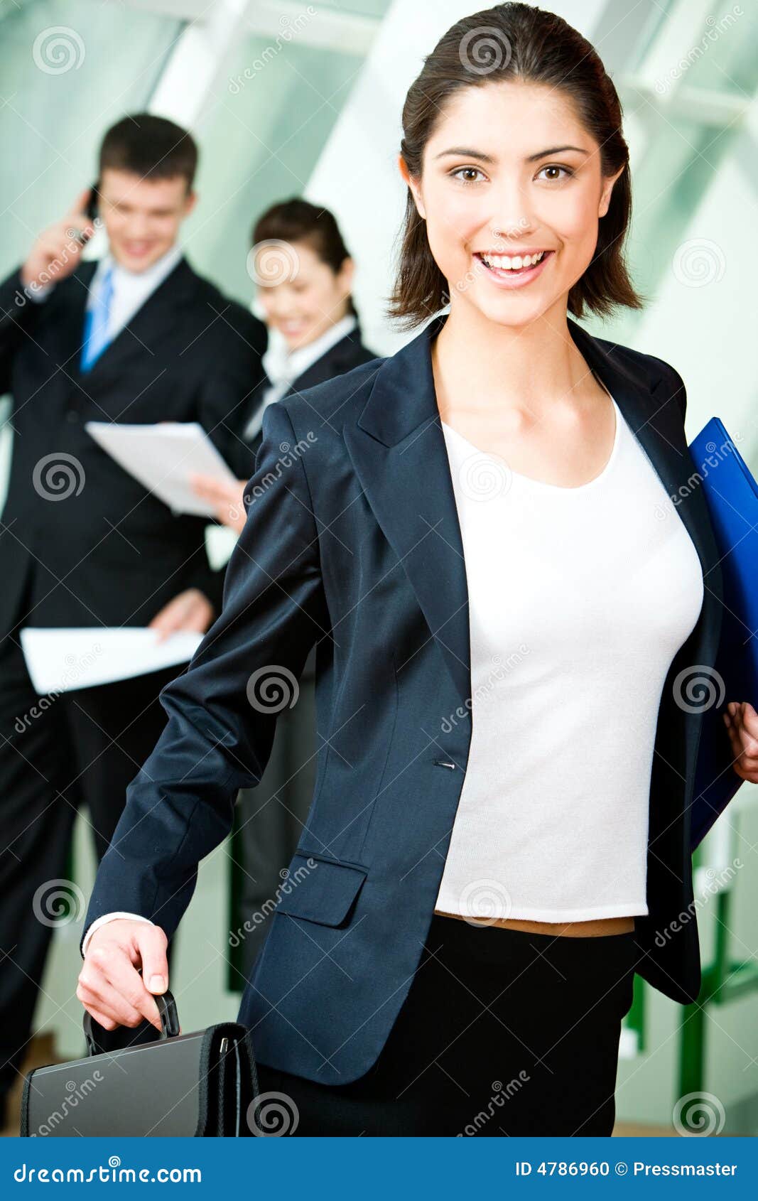 Woman in a hurry stock photo. Image of looking, brunette - 4786960