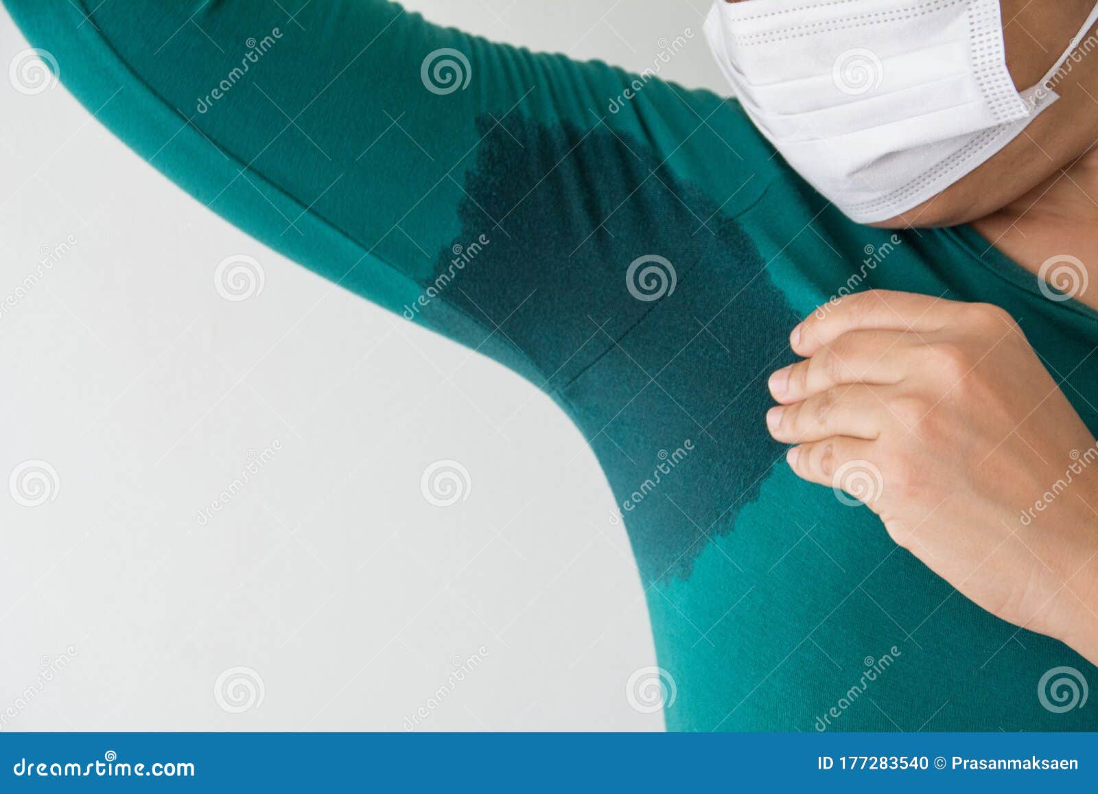 Woman with Hyperhidrosis Sweating Armpit Wet Stock Photo - Image of ...