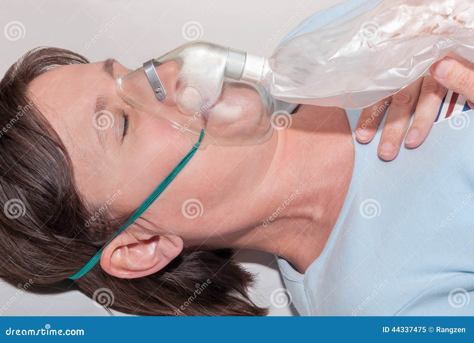 Woman with Hyperventilation Mask Stock Image - Image of help ...