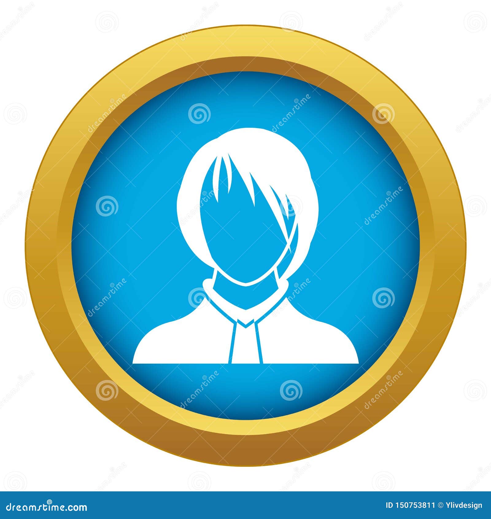 Woman Icon Blue Vector Isolated Stock Vector - Illustration of office ...