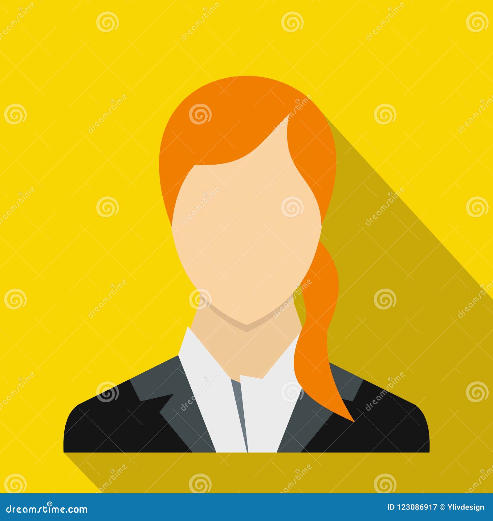 Woman icon, flat style stock illustration. Illustration of business ...