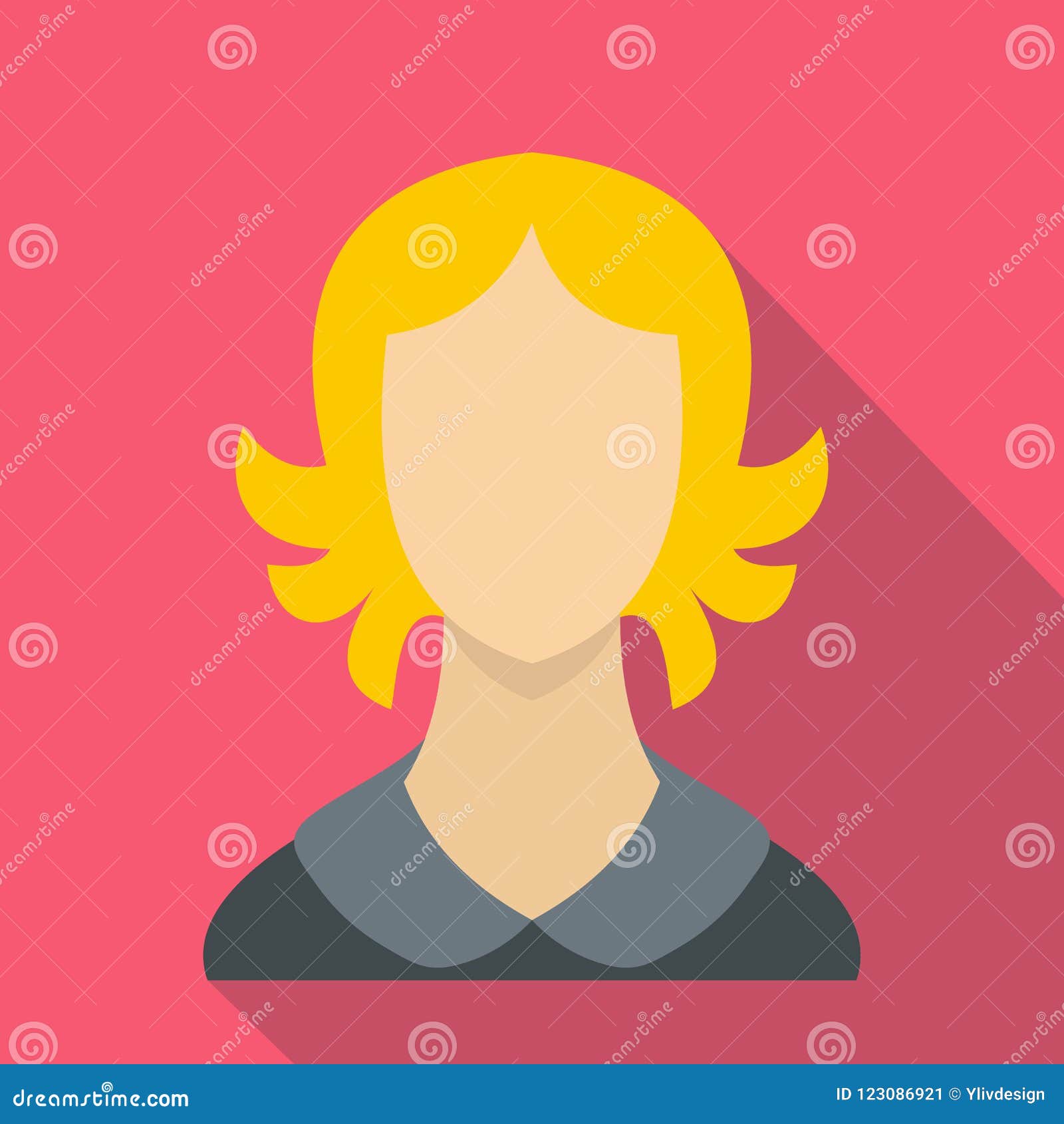 Woman icon, flat style stock illustration. Illustration of partnership ...