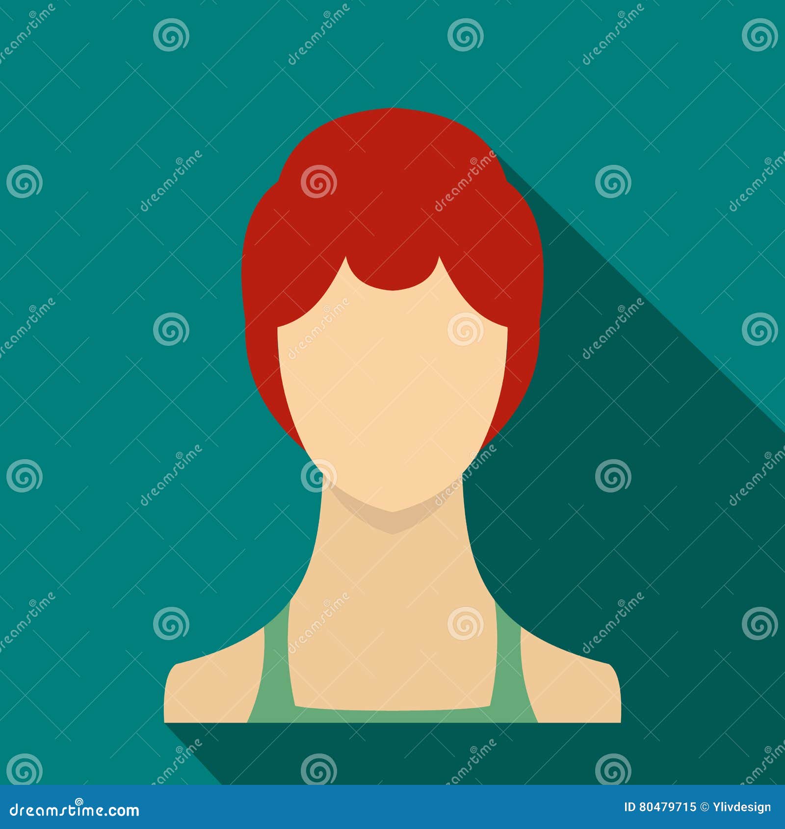 Woman icon, flat style stock vector. Illustration of business - 80479715