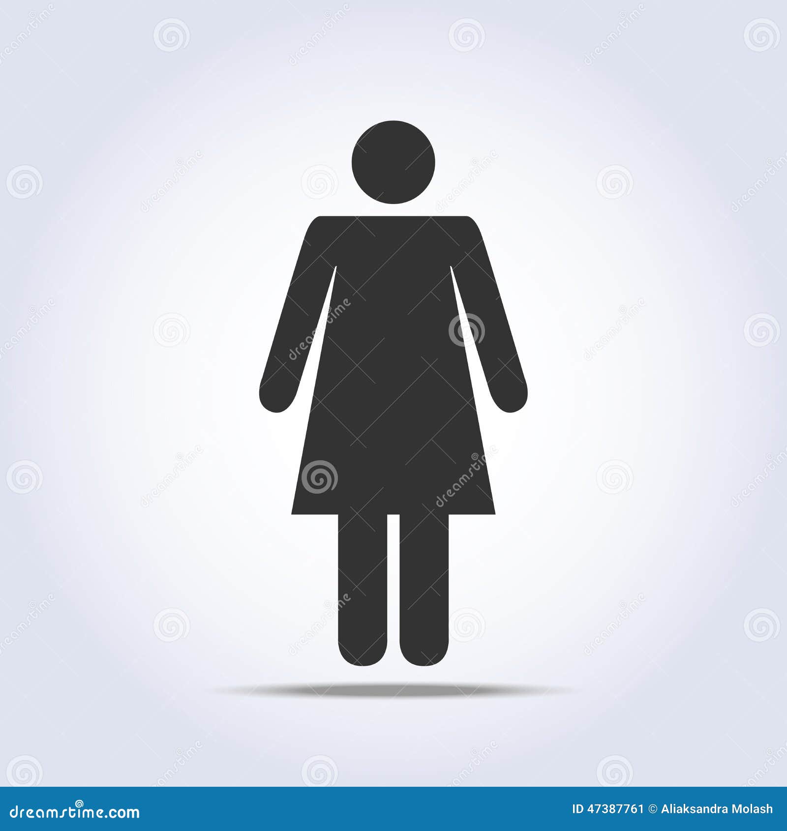 Woman icon in gray color stock vector. Illustration of element - 47387761