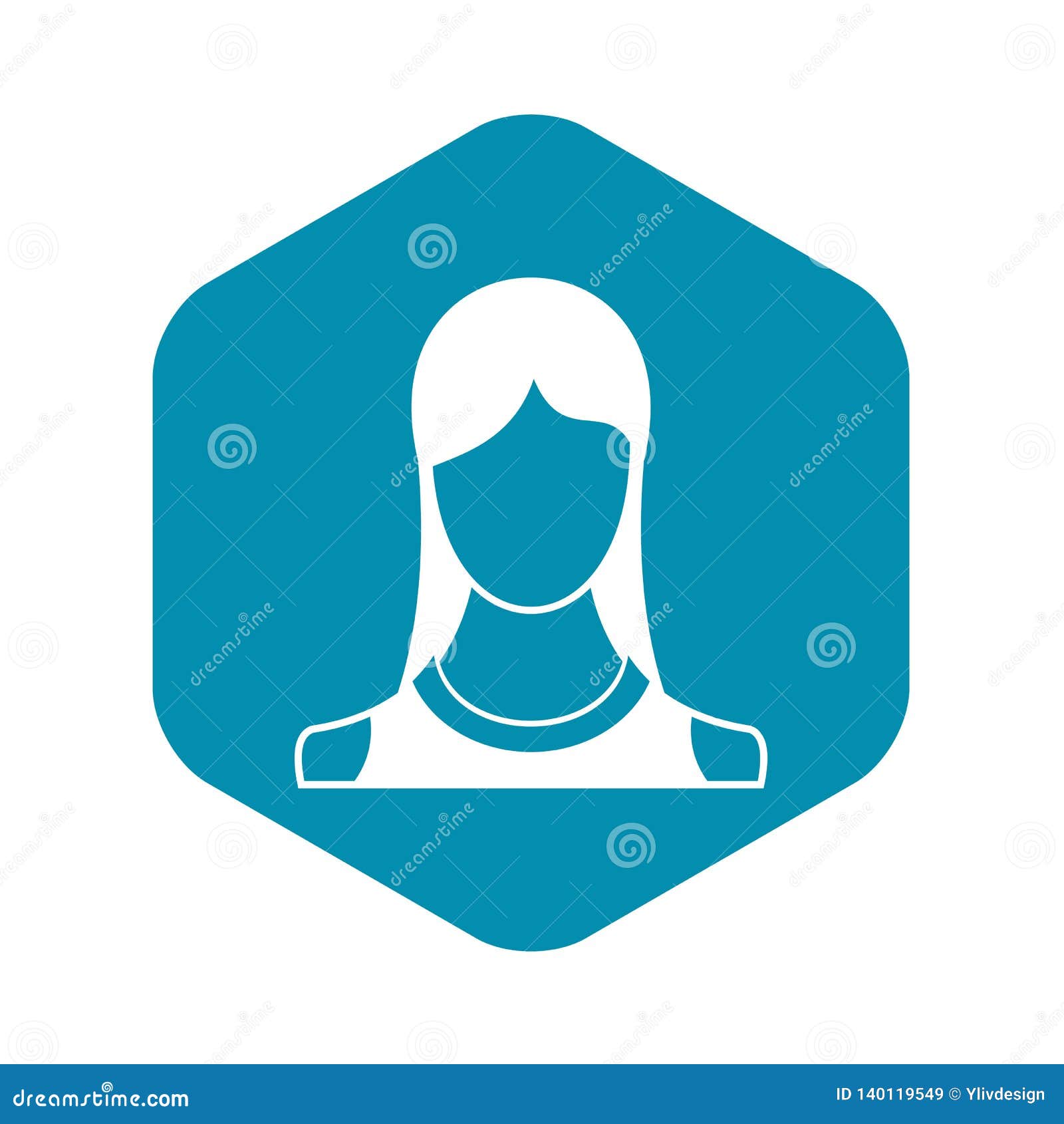 Woman icon, simple style stock vector. Illustration of maid - 140119549