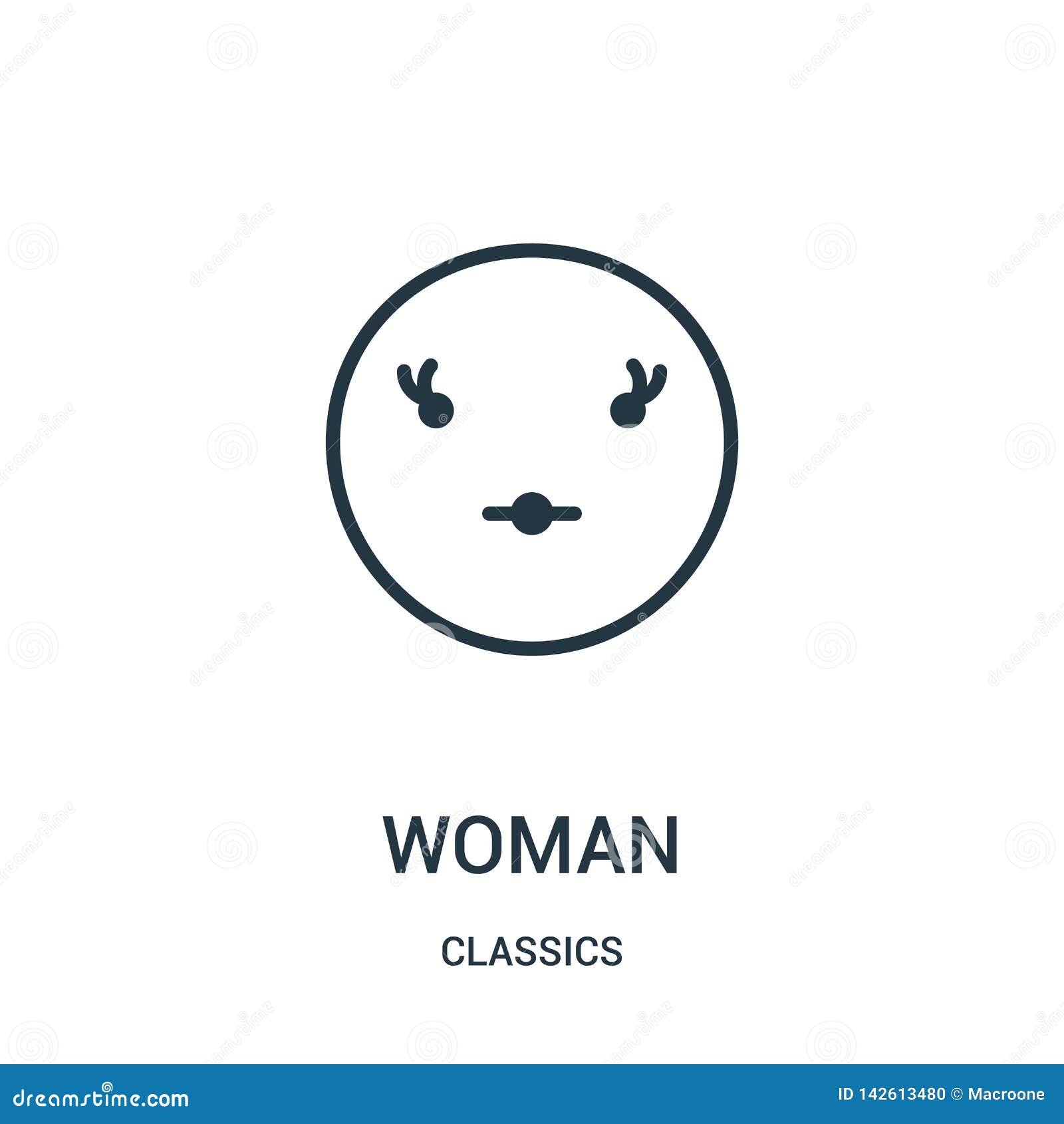 Woman Icon Vector From Classics Collection. Thin Line Woman Outline ...