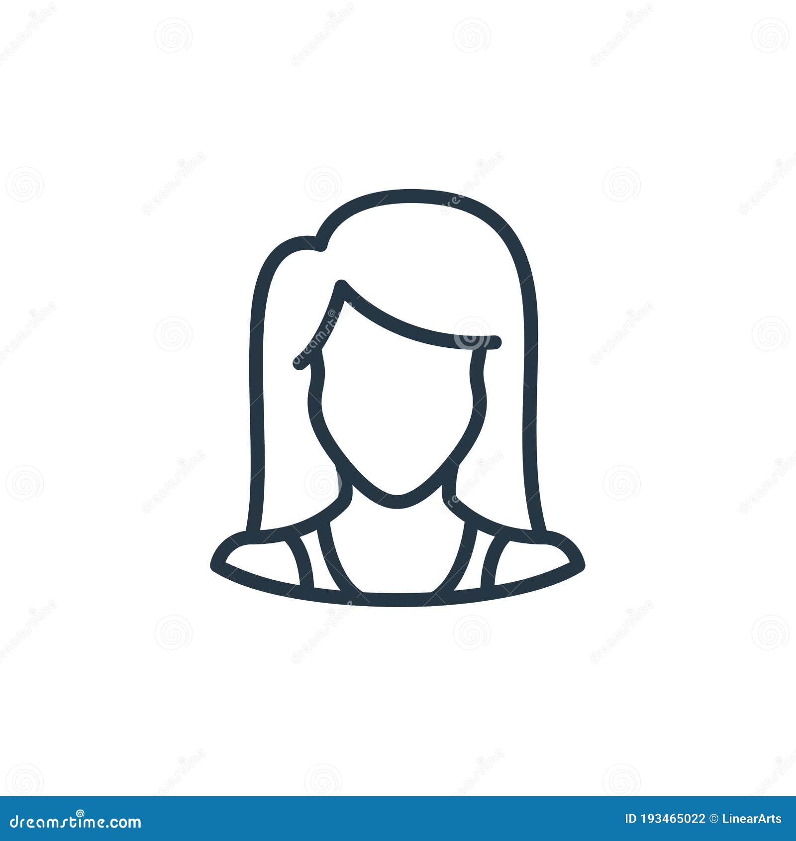 Woman Icon Vector from Users Concept. Thin Line Illustration of Woman ...