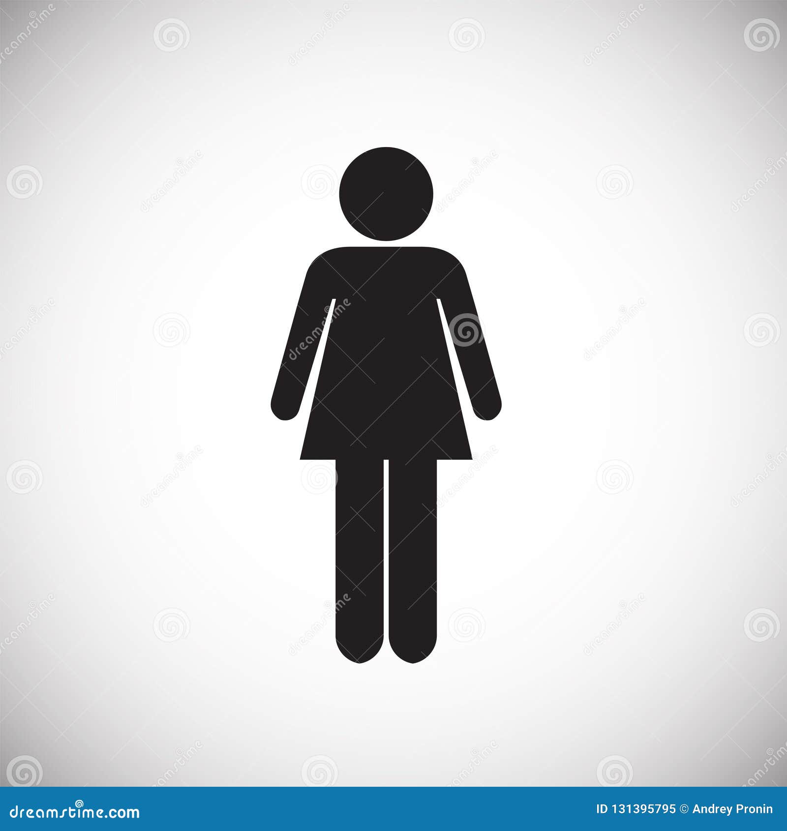 Woman Icon on White Background Stock Vector - Illustration of black ...