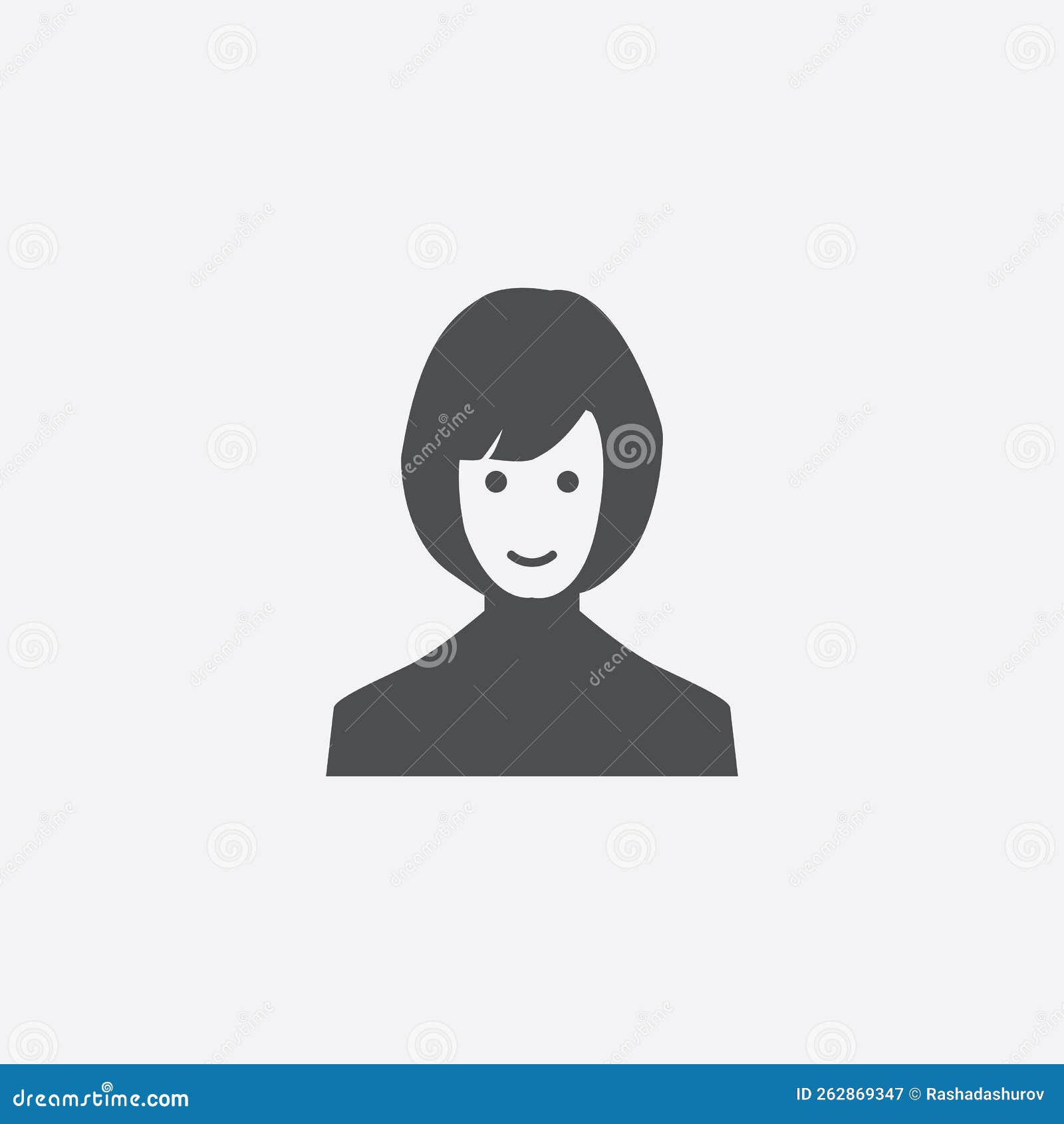 Woman icon stock vector. Illustration of business, lady - 262869347