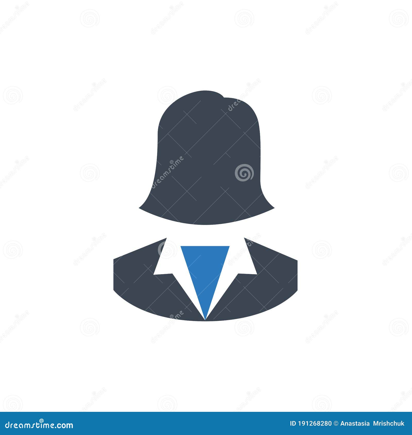 Woman Icon on a White Background. Vector Illustration Stock ...