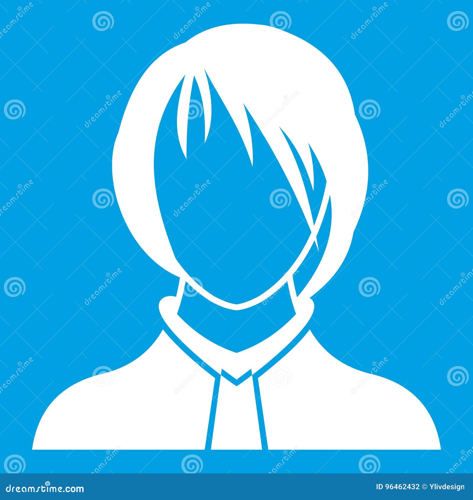 Woman icon white stock vector. Illustration of female - 96462432