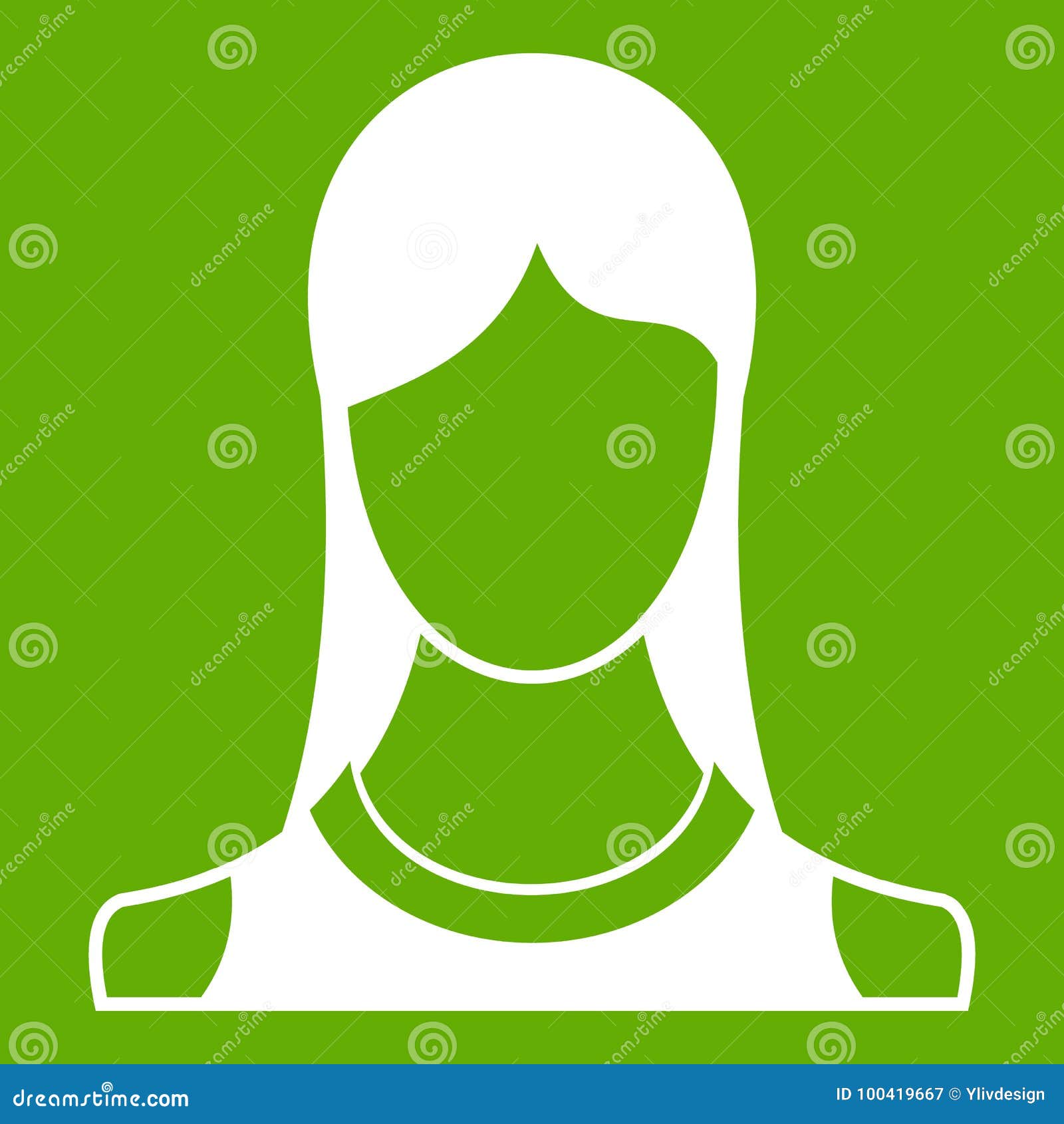 Woman icon green stock vector. Illustration of consultant - 100419667