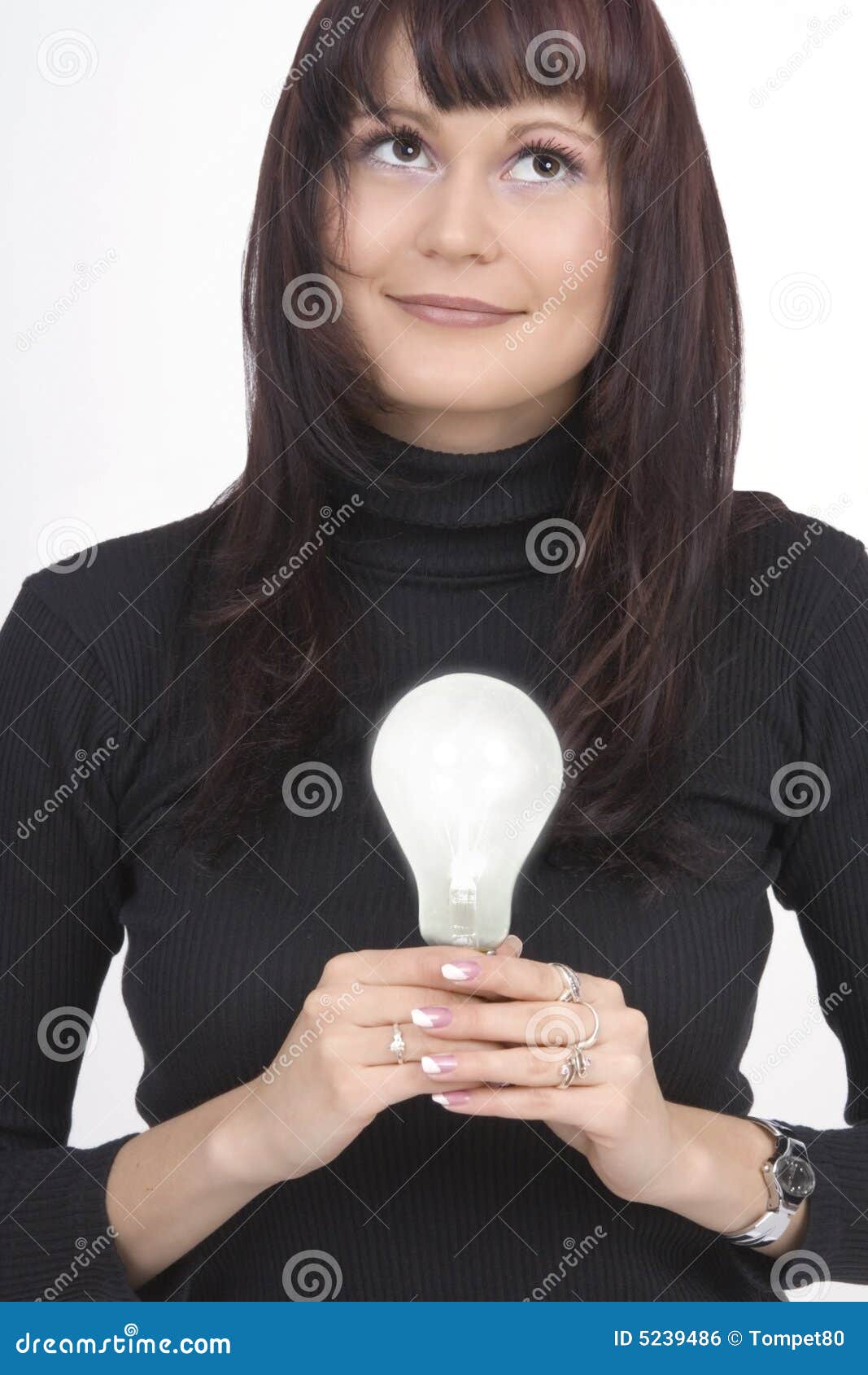 Woman with an idea stock photo. Image of friendly, adult - 5239486