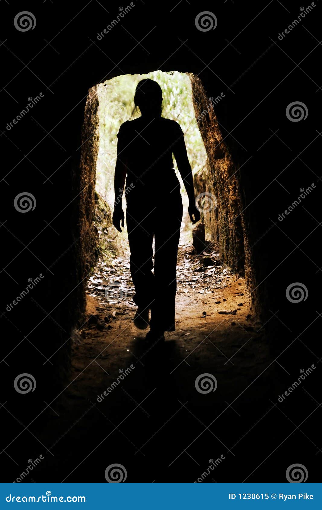 Woman inside cave stock image. Image of abyss, dirt, entrance - 1230615