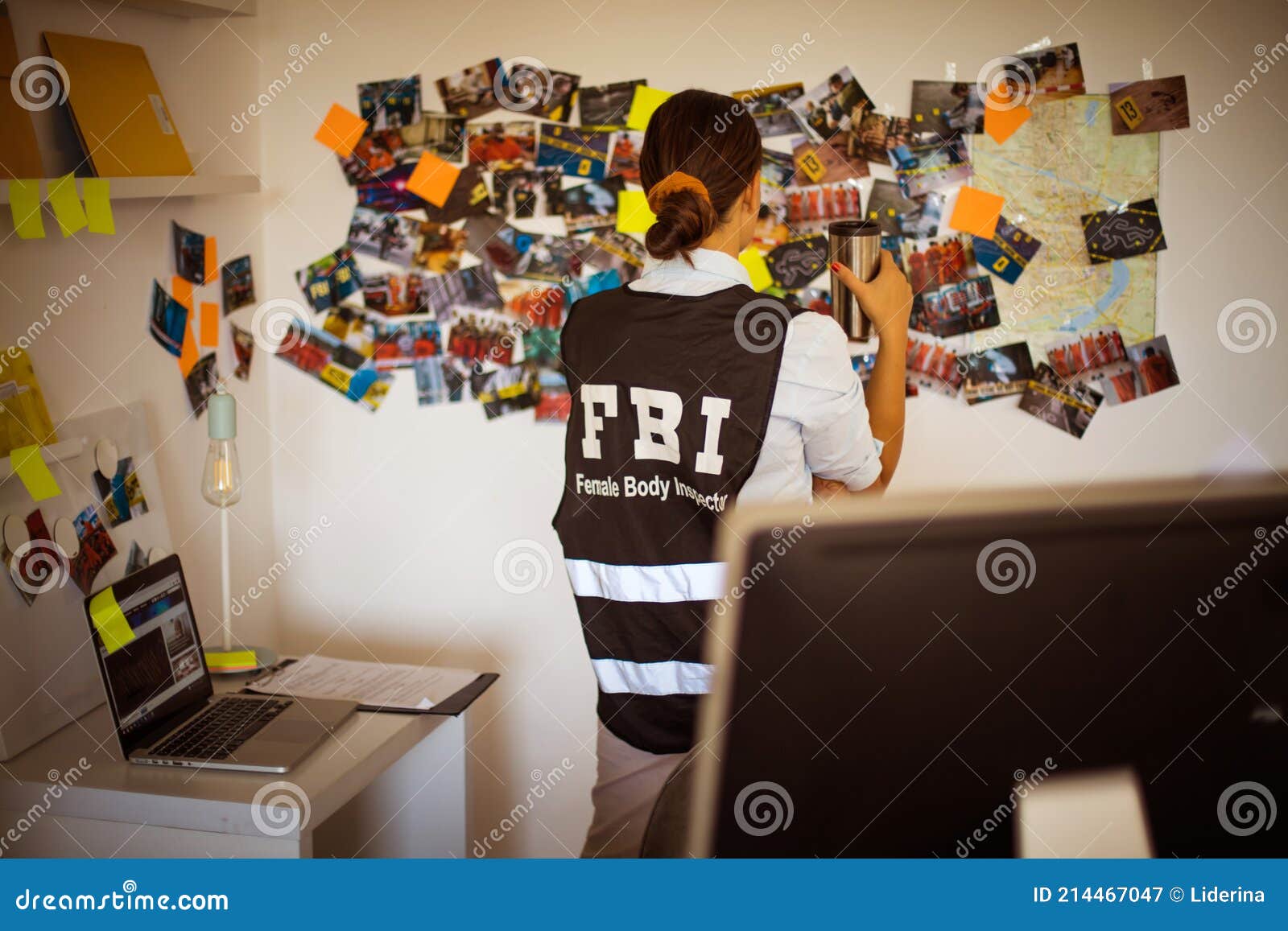 Woman Inspector. FBI Woman in Office Stock Image - Image of ...