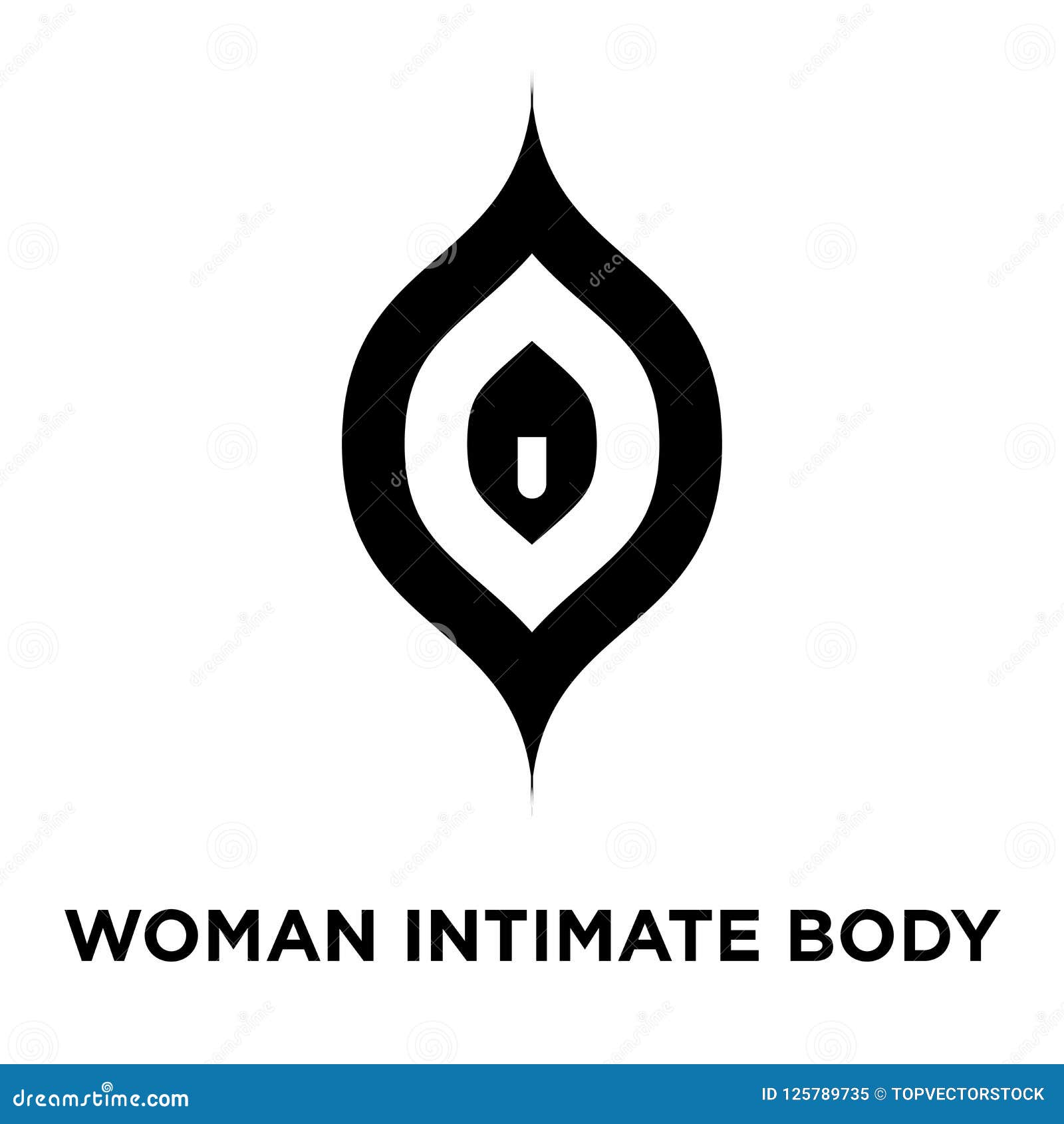 Woman Intimate Body Part Icon Vector Isolated On White Background Logo