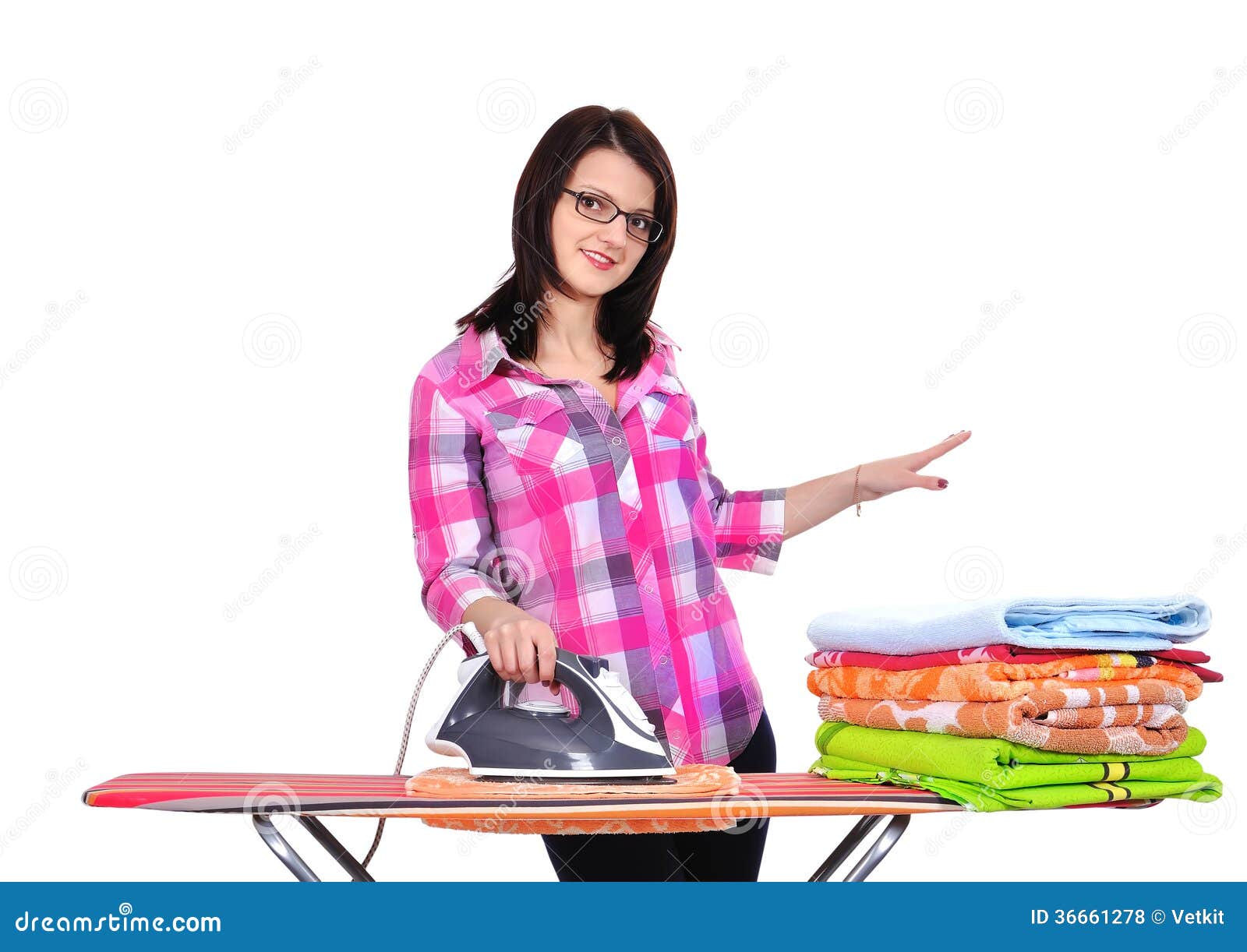 Woman ironing clothes stock photo. Image of lifestyle - 36661278