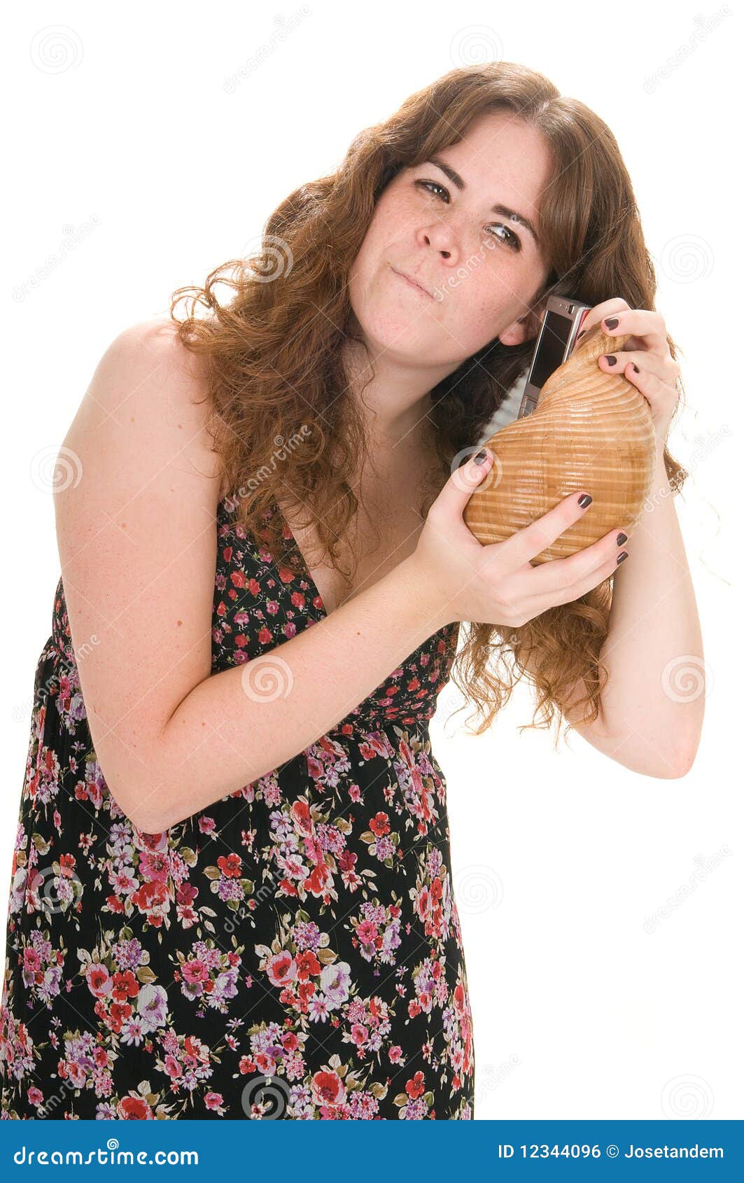 Marine Conch Shell On The Table Stock Photo | CartoonDealer.com #120129084
