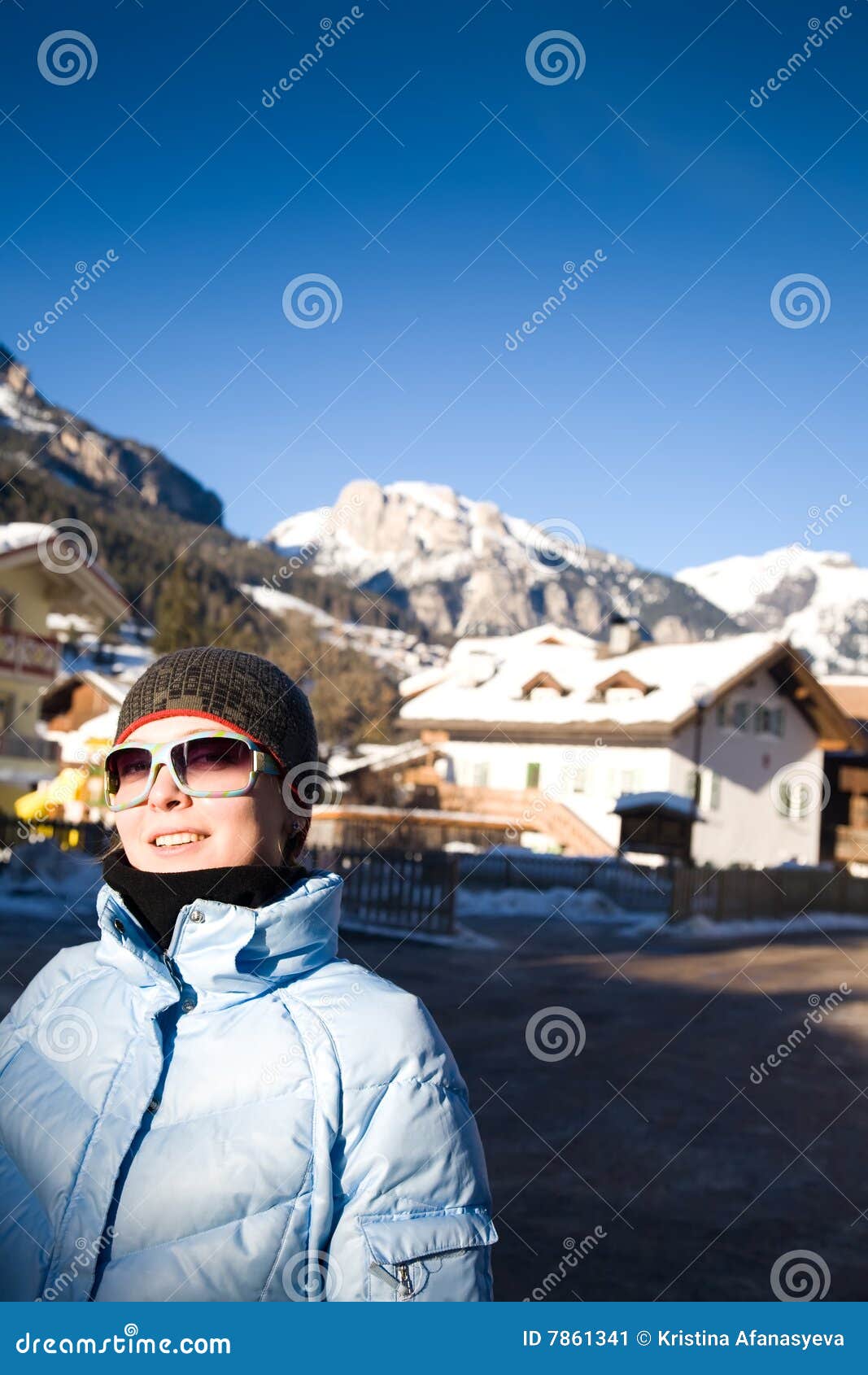 Woman in Italian Alps stock image. Image of sunshades - 7861341