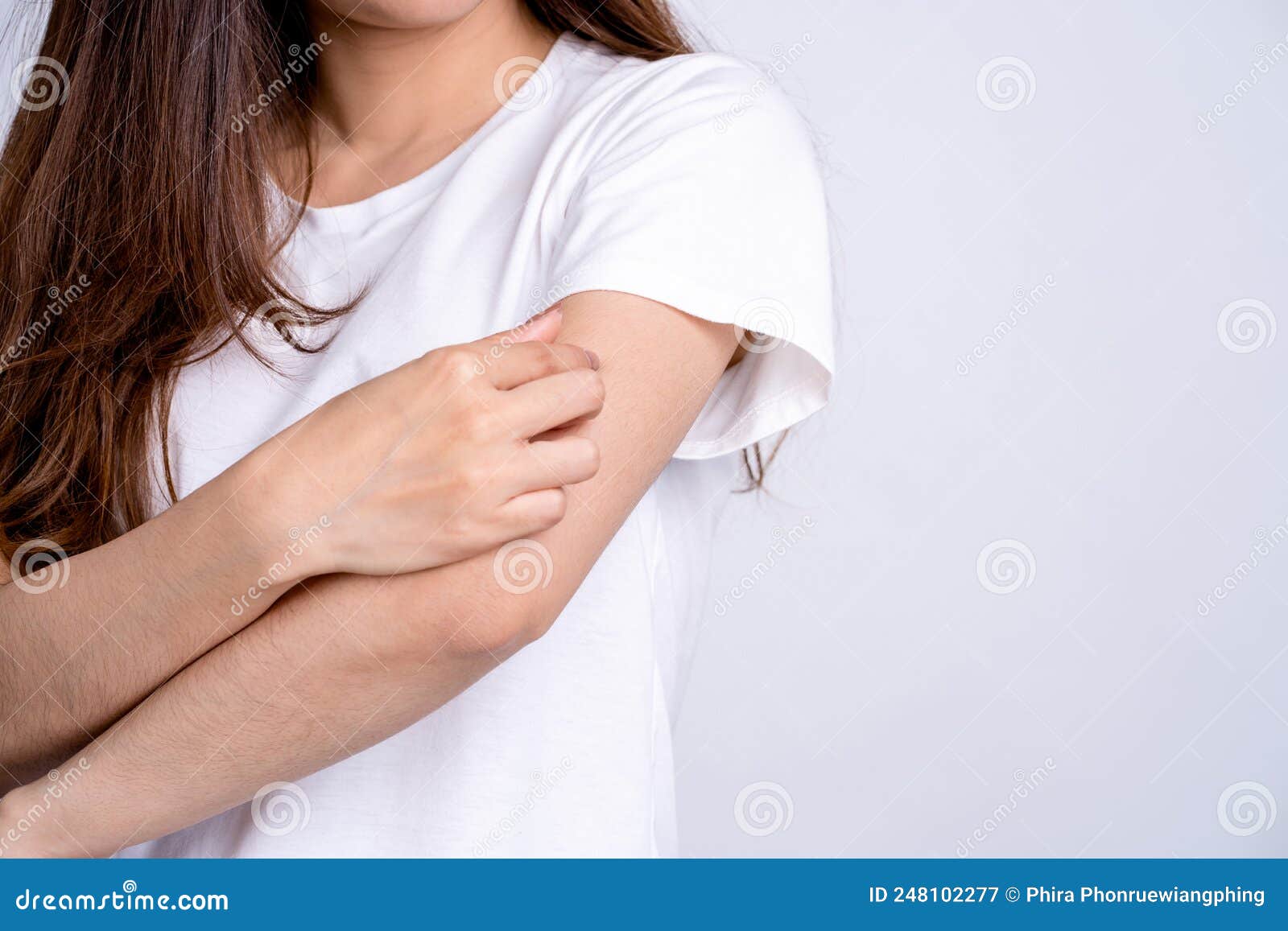 Allergic Dermatitis On The Skin Of A Woman`s Back Skin Disease