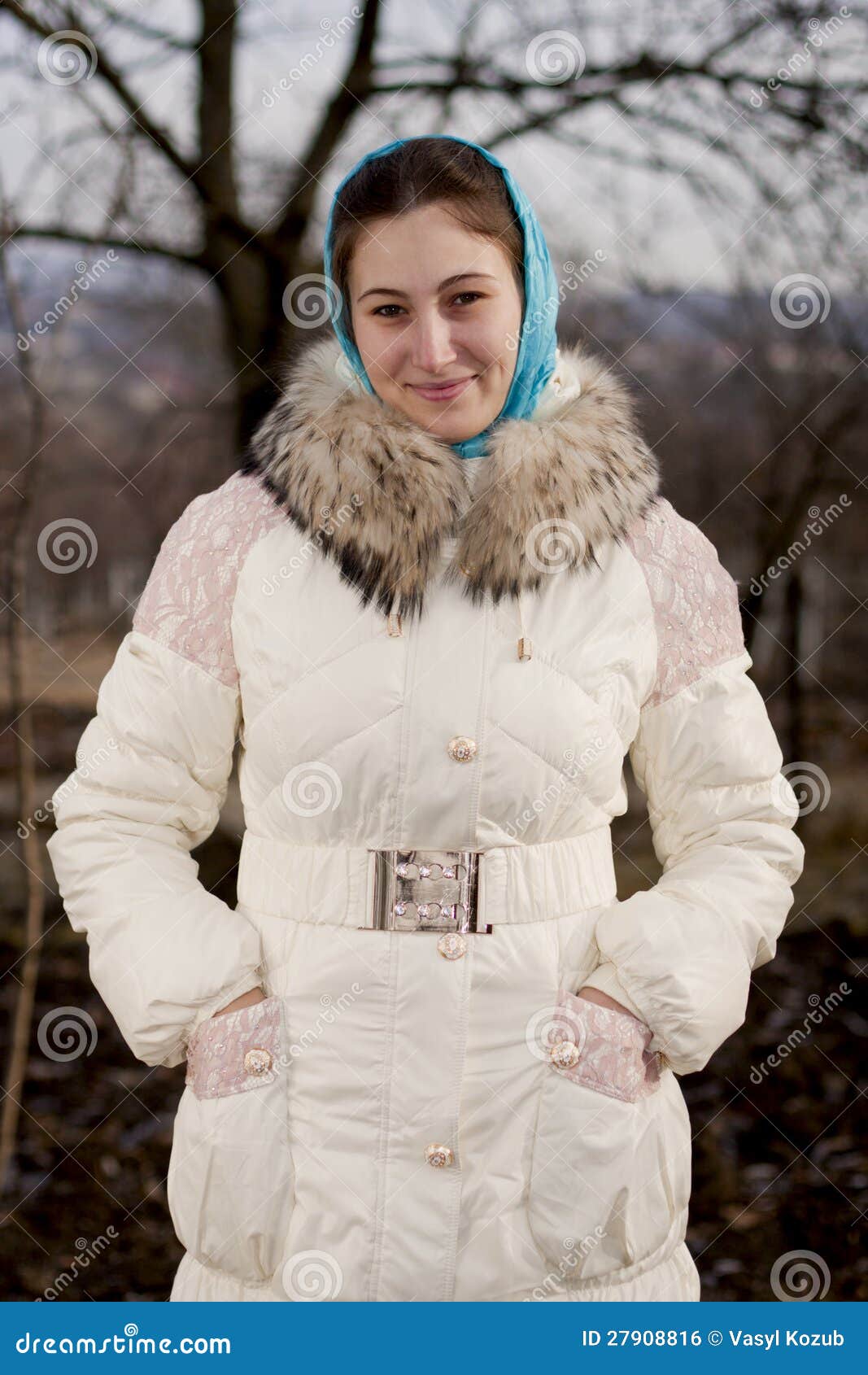 Woman in a jacket stock photo. Image of attractive, cold - 27908816