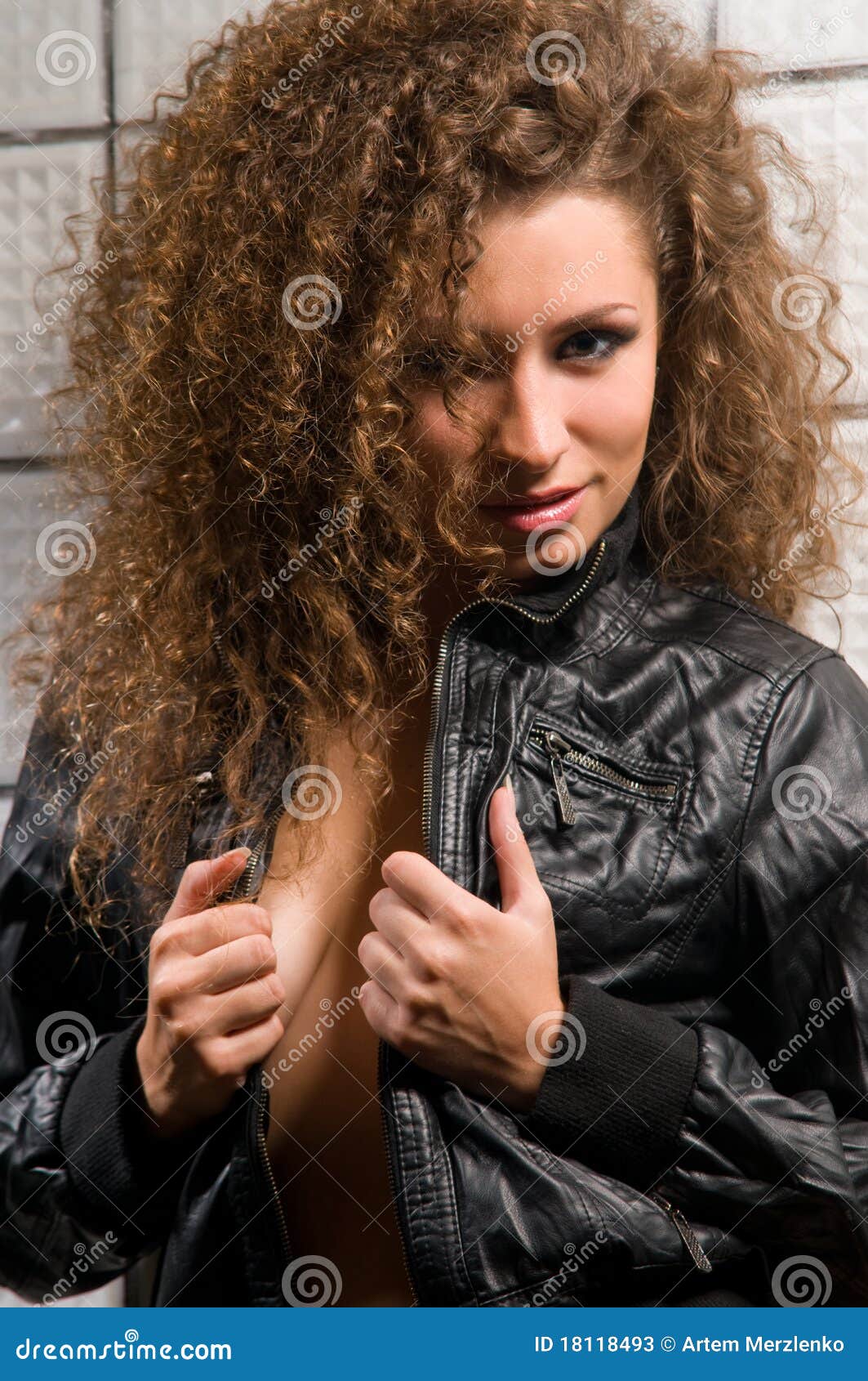 Woman in a Jacket Standing Near the Wall Stock Image - Image of body ... Woman in a Jacket Standing Near the Wall Stock Image - Image of body ...