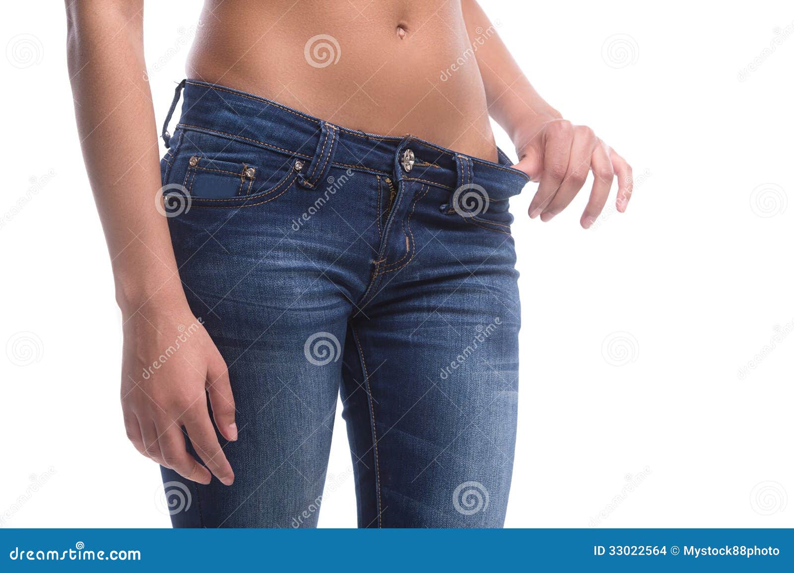 Woman in jeans. stock photo. Image of hand, pants, beautiful - 33022564