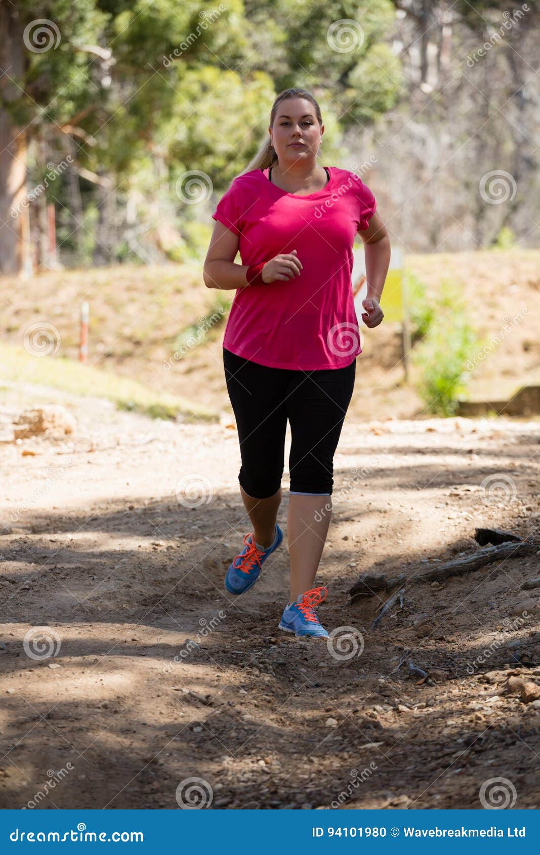Woman Jogging in the Boot Camp Stock Photo - Image of jogging ...