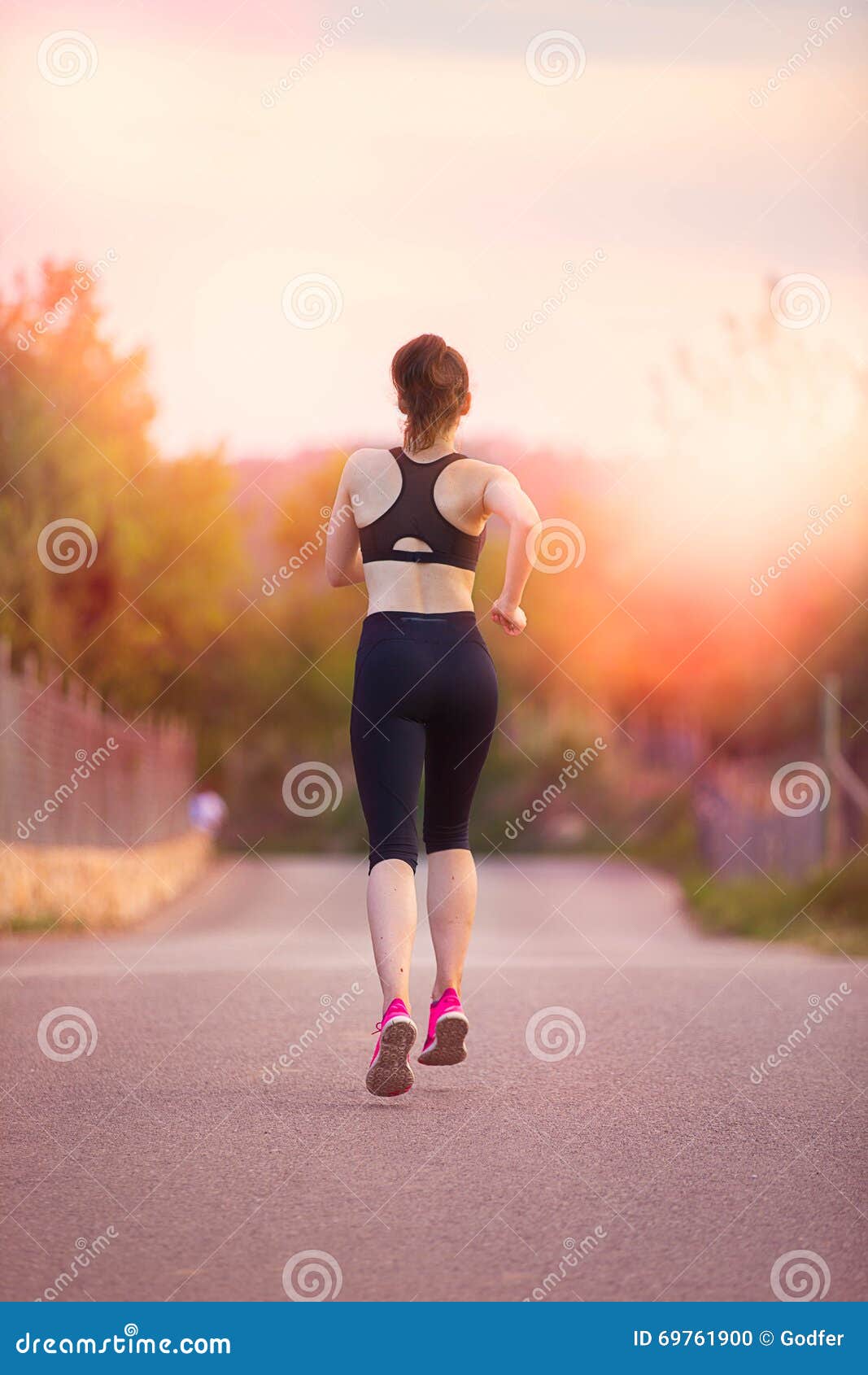 Woman jogging or running stock photo. Image of jogger - 69761900