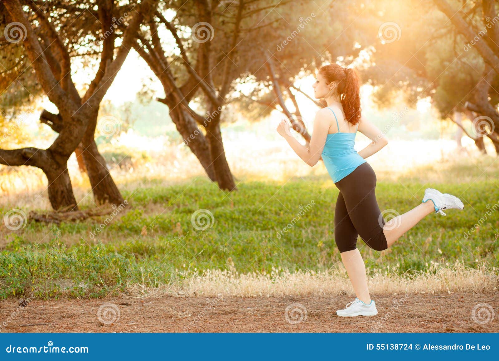 Woman Jogging stock photo. Image of caucasian, leggings - 55138724