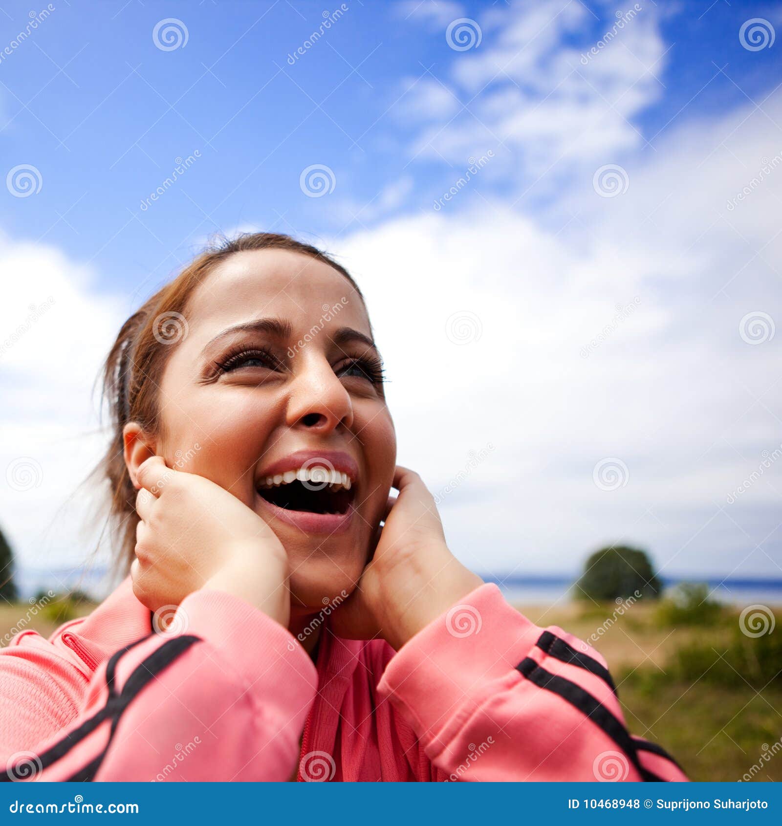 Woman in joy stock photo. Image of emotion, athlete, outdoor - 10468948