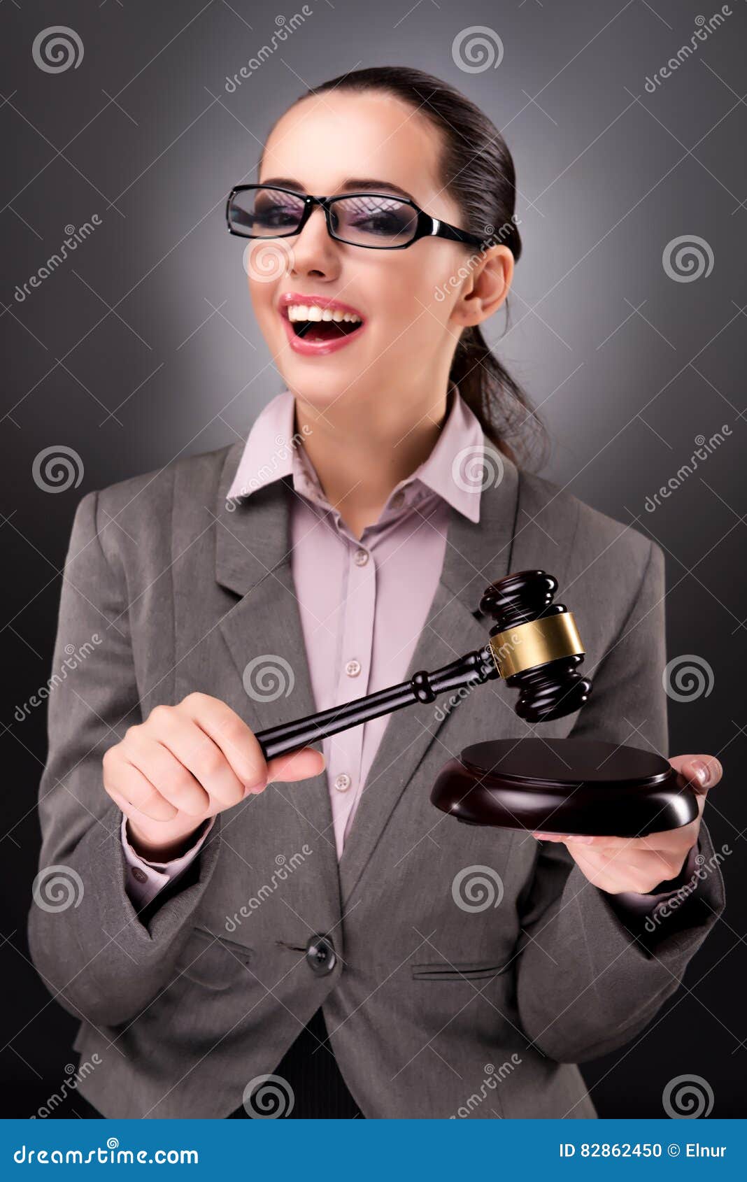 The Woman Judge with Gavel in Justice Concept Stock Photo - Image of ...