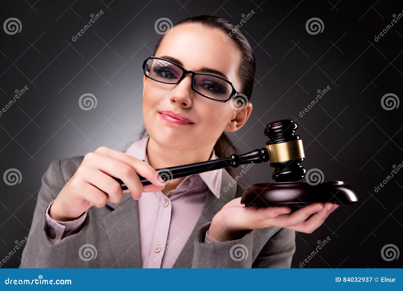The Woman Judge with Gavel in Justice Concept Stock Image - Image of ...