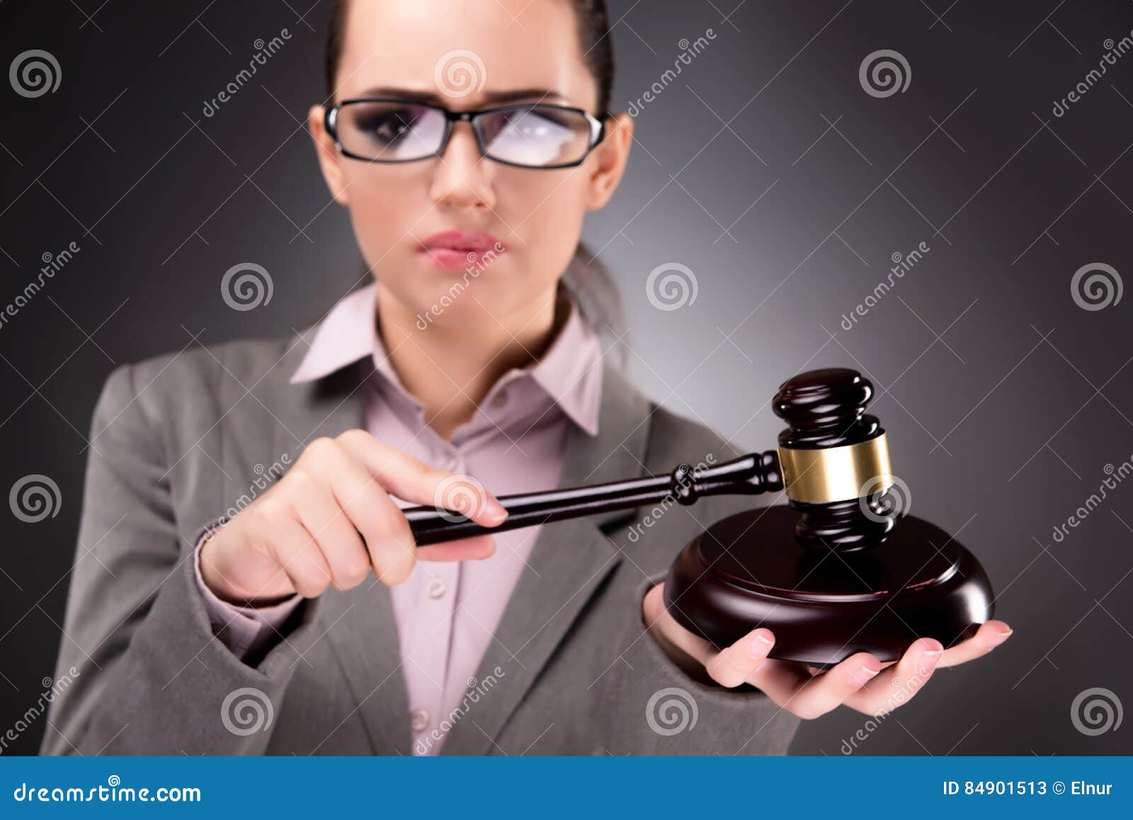 The Woman Judge with Gavel in Justice Concept Stock Image - Image of ...