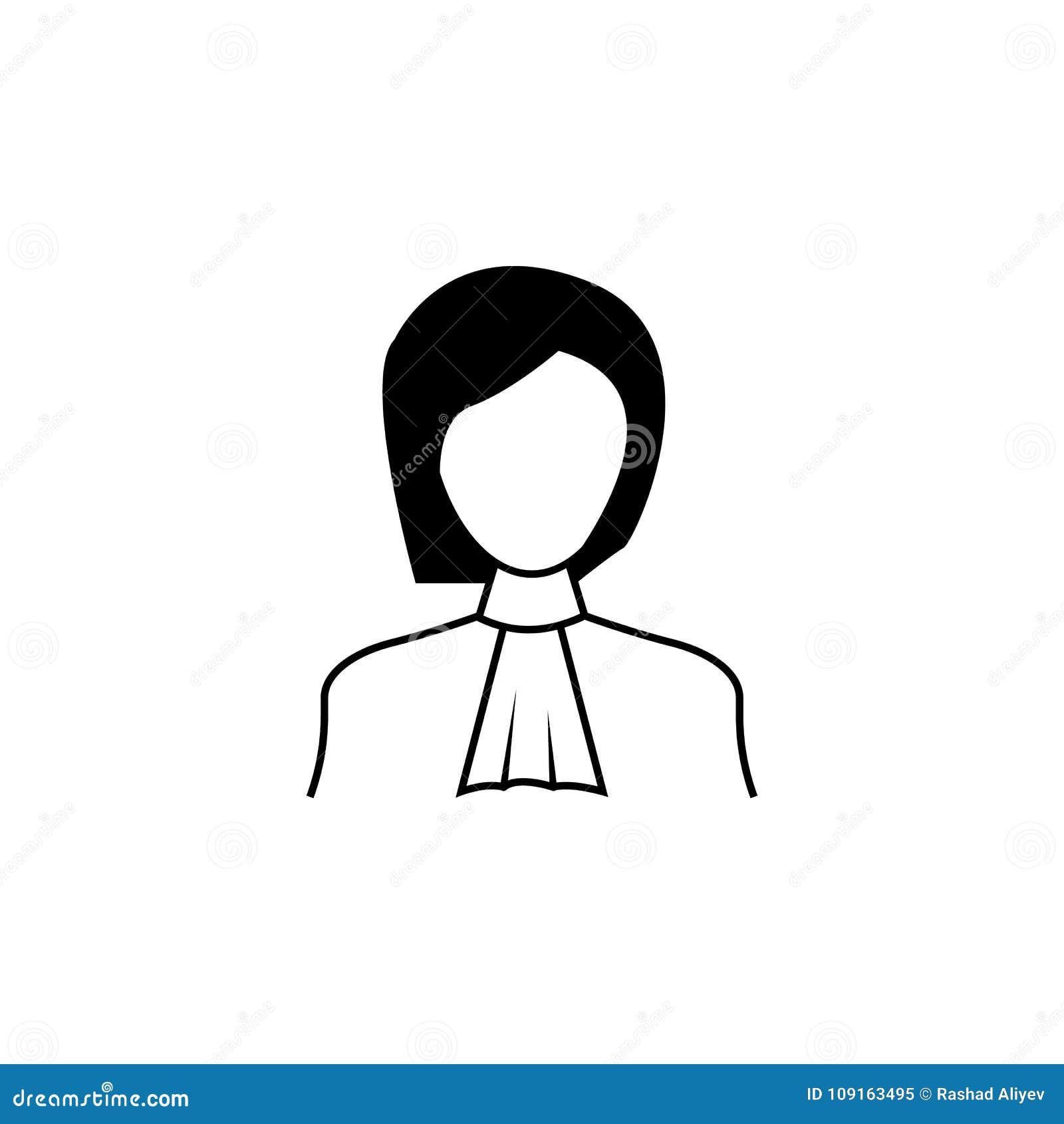 Woman Judge Icon. Avatar Element of Professions for Mobile Concept and ...