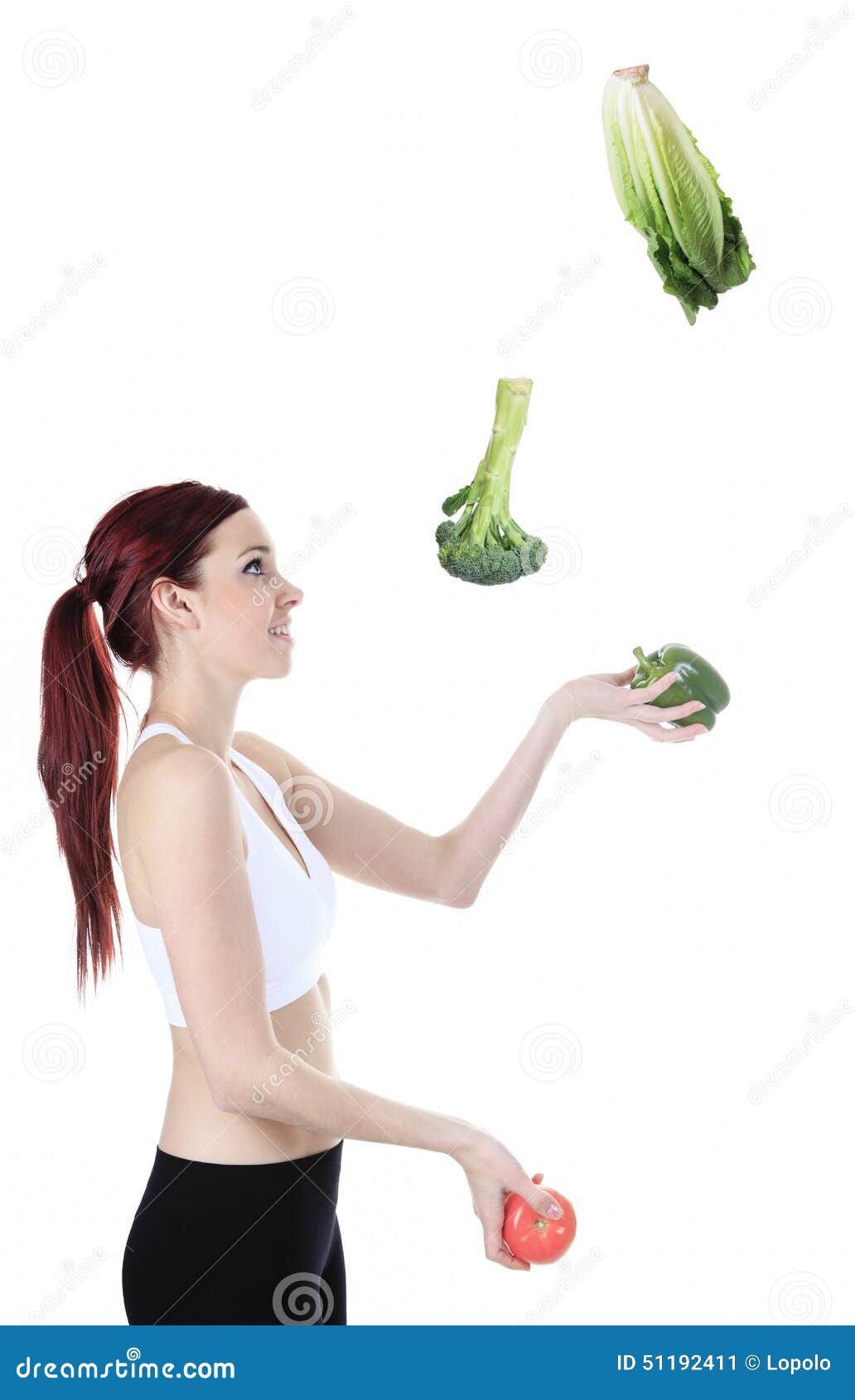Woman juggle vegetable stock image. Image of juggle, coordination ...